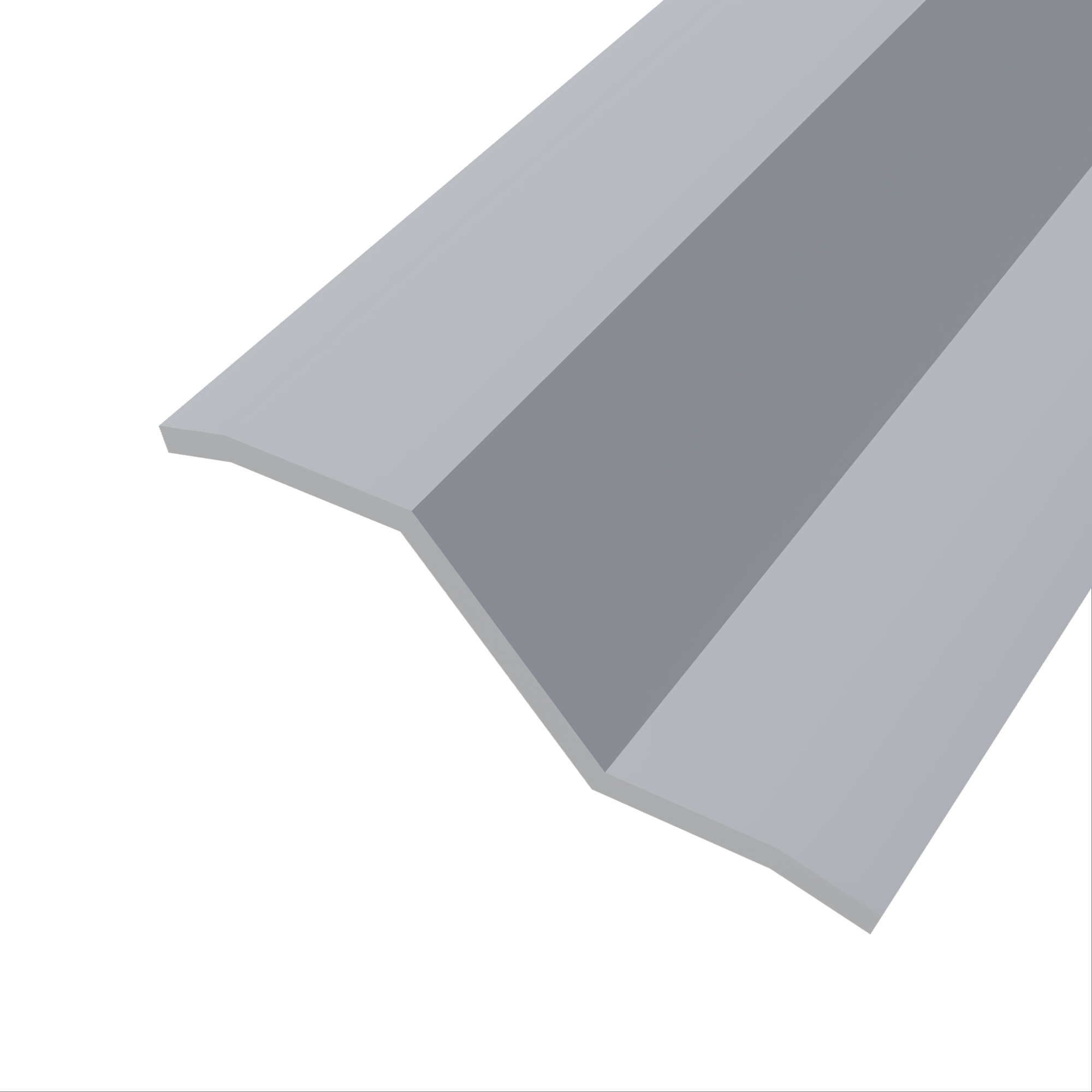Perfil de transición de acero inoxidable gris / plata 83 cm | Leroy Merlin
