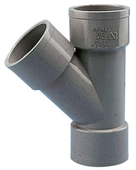 Injerto de PVC de Ø50 mm 45º H-H | Leroy Merlin