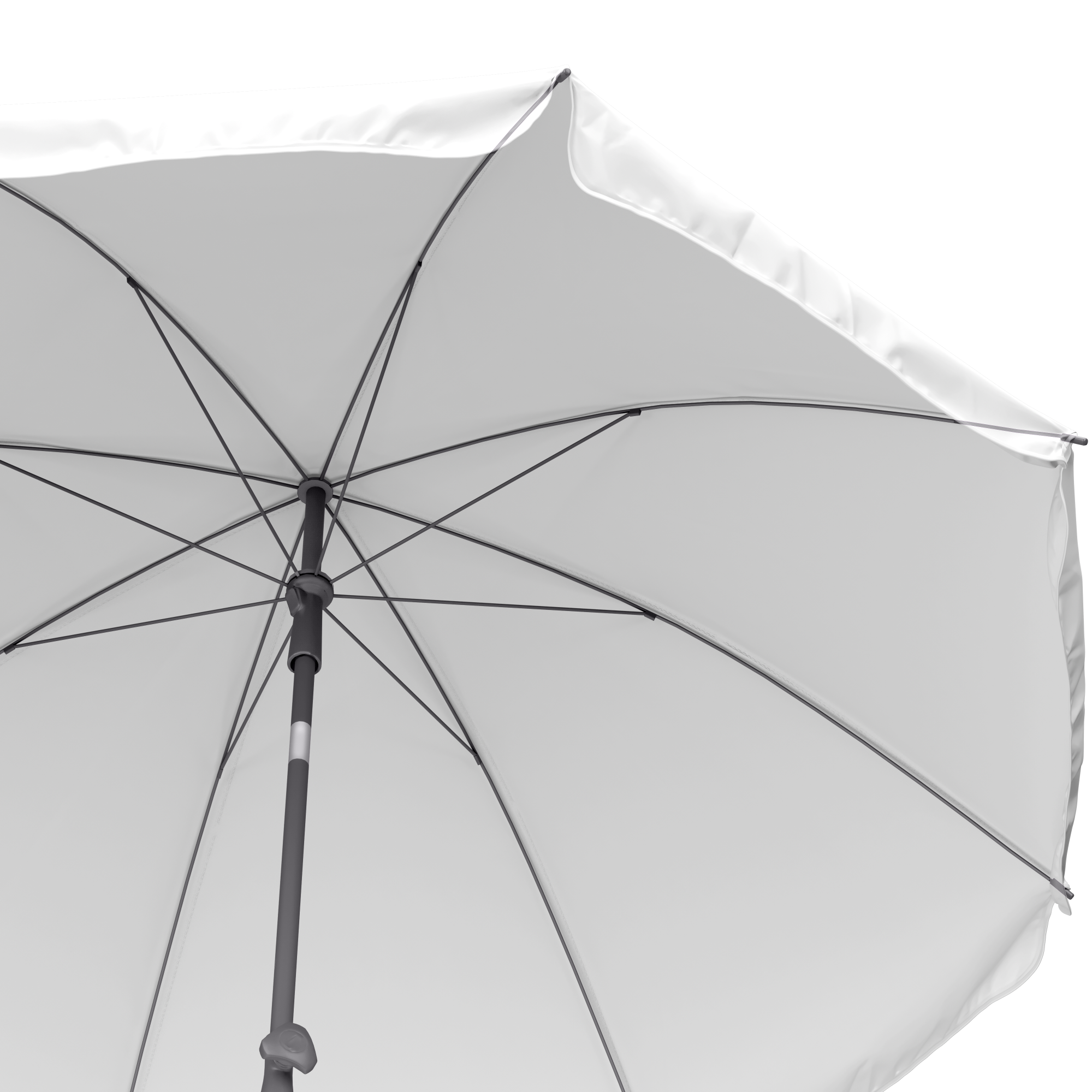 Parasol de mástil central redondo de acero COMATEX D200 blanco 200x177 ...