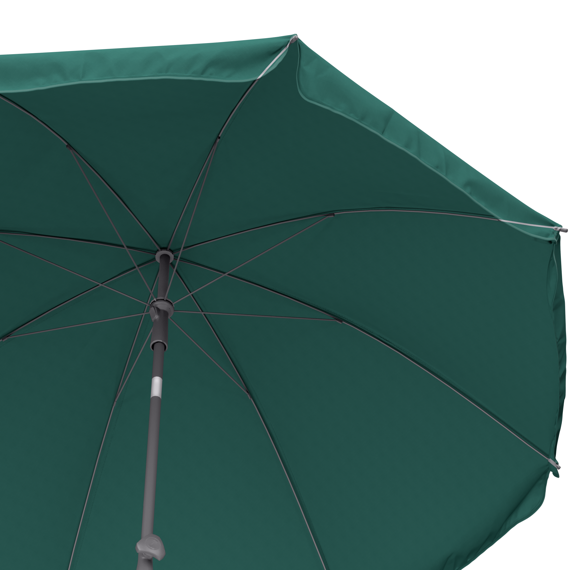 Parasol de mástil central redondo de acero COMATEX D200 verde Ø 200 cm ...