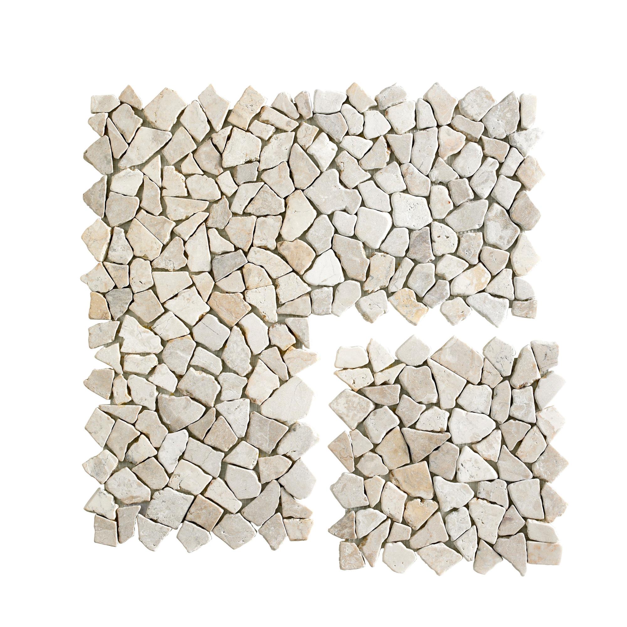 Mosaico Piedra 33x33 cm blanco | Leroy Merlin