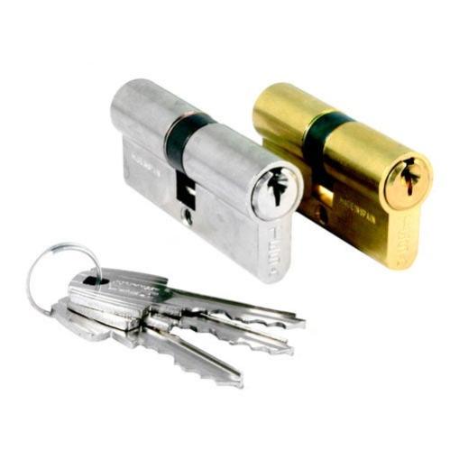 Cilindro perfil europeo (pera) de 40 + 40 mm TESA niquelado | Leroy Merlin