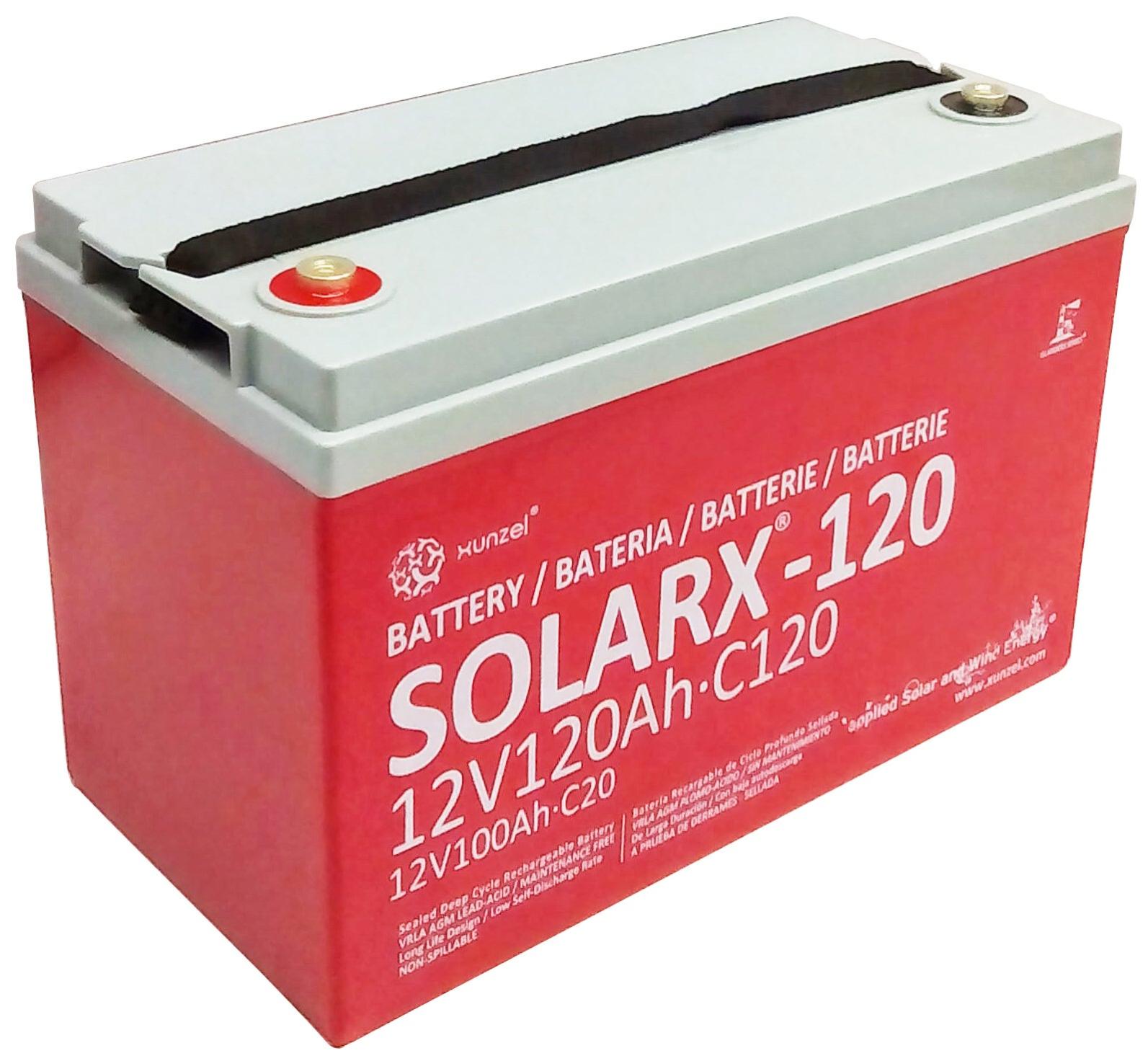 Batería solar XUNZEL 12V 120Ah sin mantenimiento | Leroy Merlin