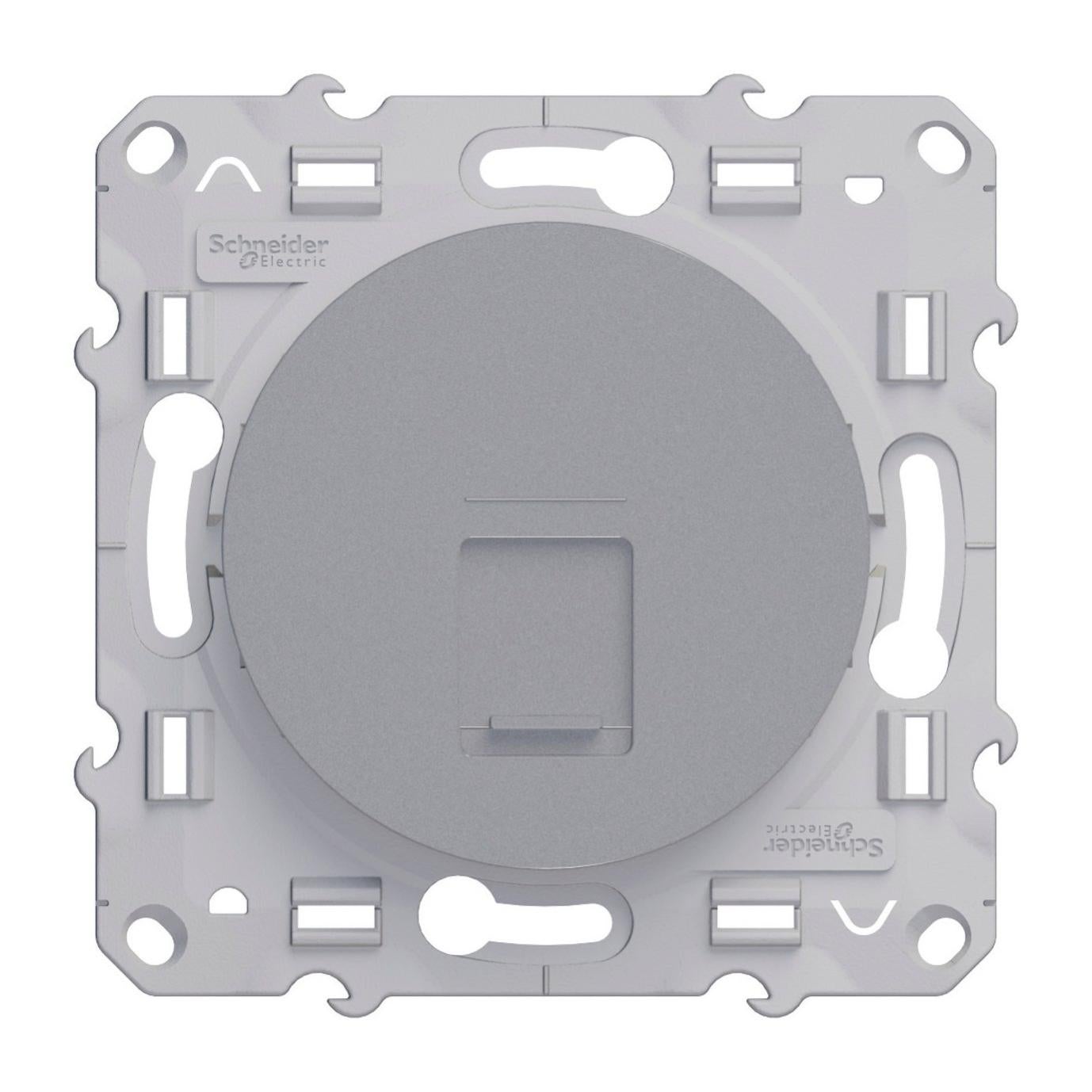 Toma de red schneider odace aluminio - Elmandela