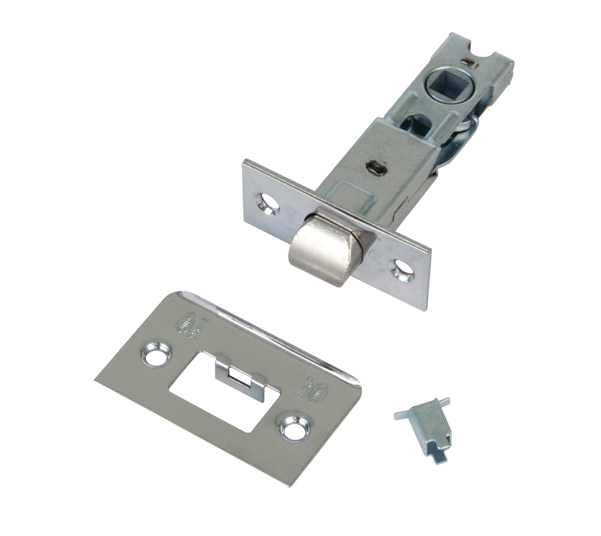 Picaporte tubular cuadrado latonado de 60 mm de entrada | Leroy Merlin