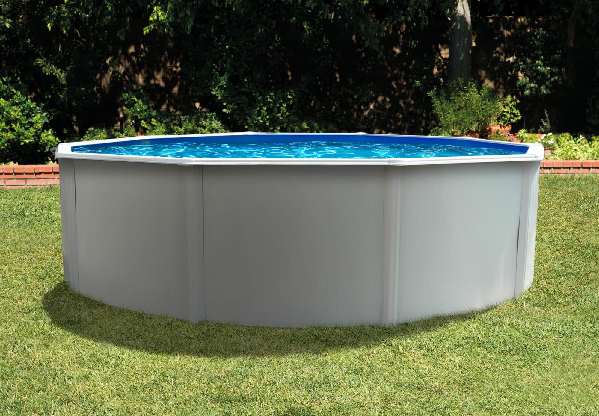 Piscina desmontable redonda QP Ø 350x120 cm liso blanco | Leroy Merlin