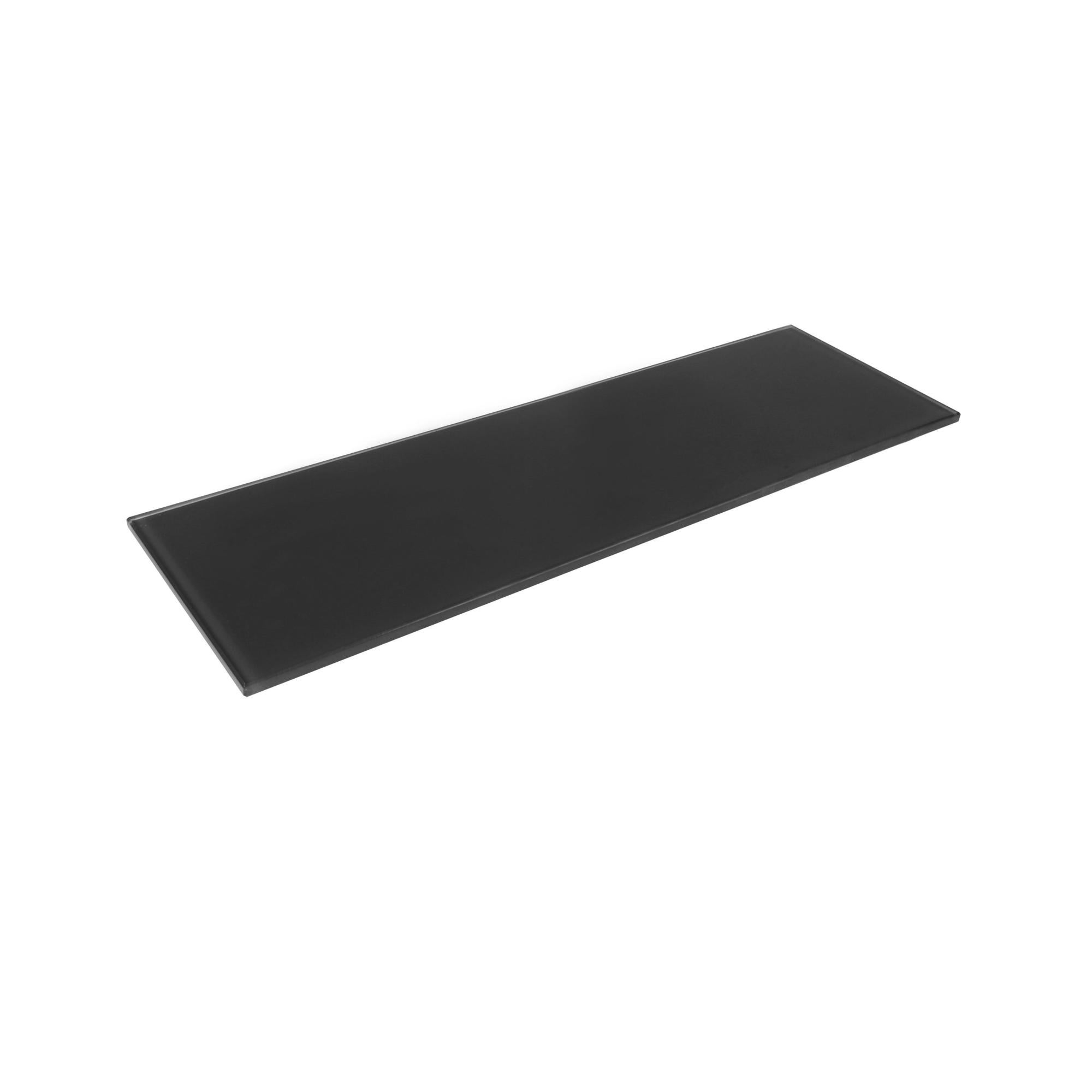 Estante mural rectangular en color negro de 12x0.6x45 cm y carga máx de ...