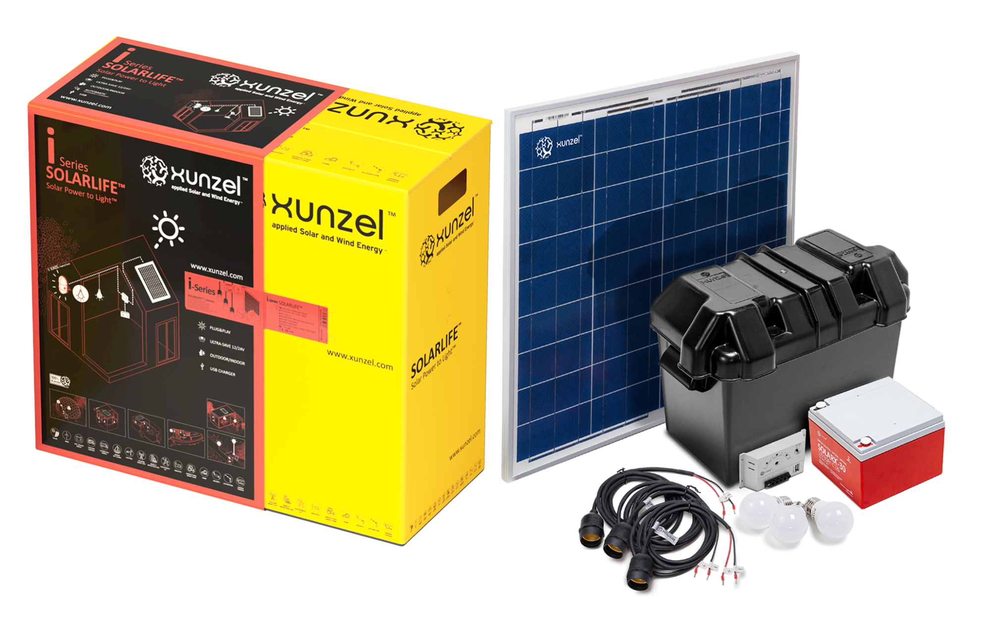 Kit Solar de Iluminación LED de alta eficiencia SOLARLIFE-XUNZEL-60i | Leroy Merlin