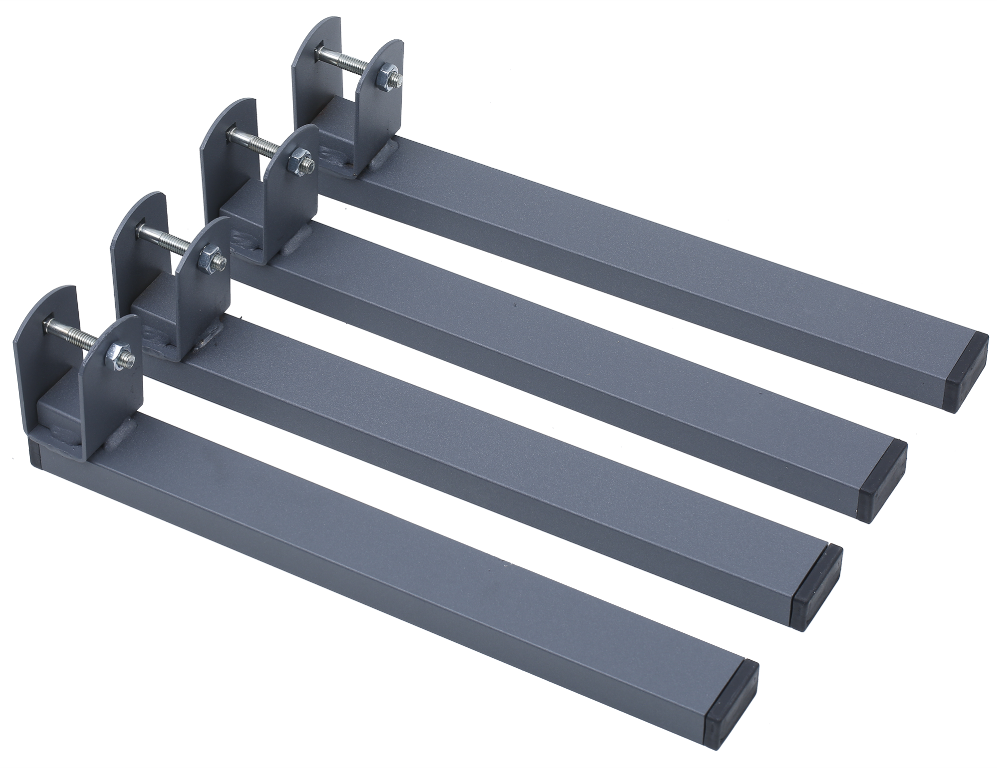 4 patas para cama/somier en acero H. 36,5 cm color gris | Leroy Merlin