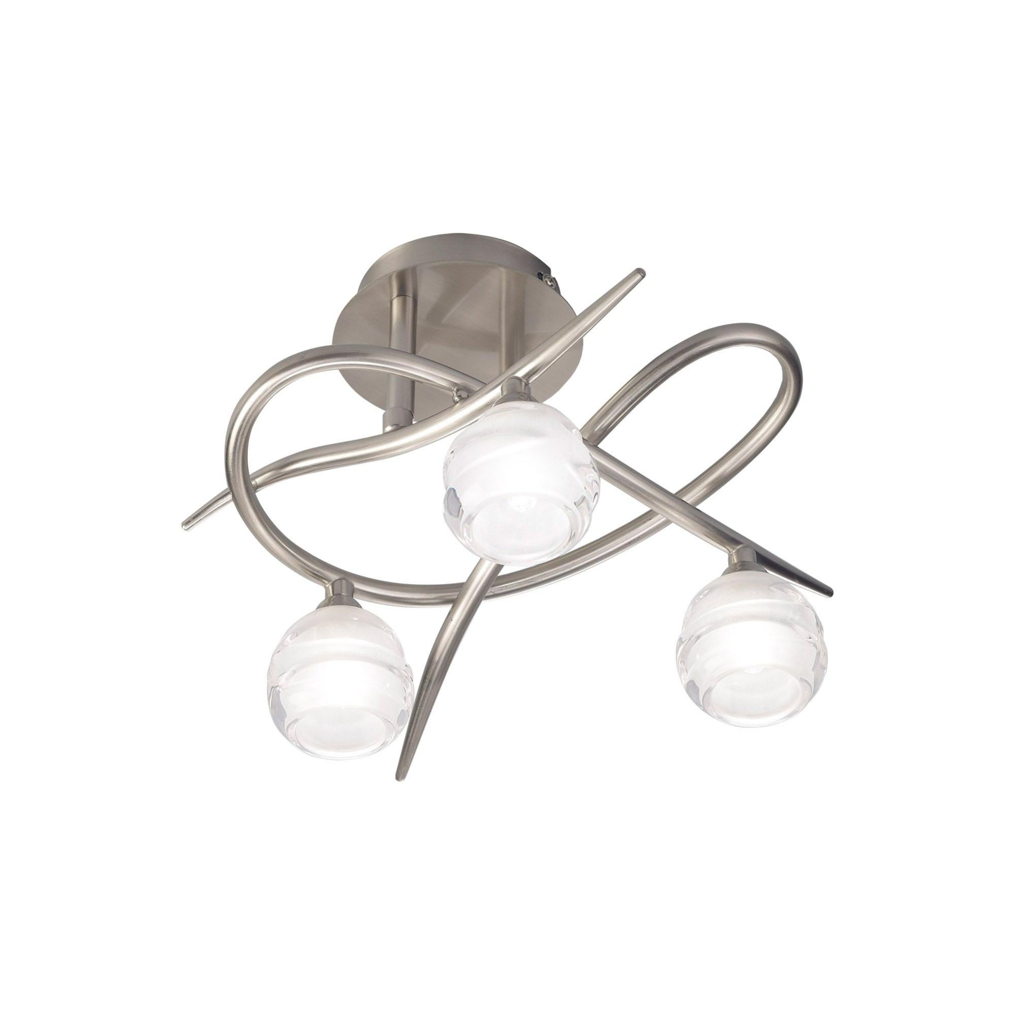 Lámpara de techo led Loop MANTRA gris 3 luces | Leroy Merlin