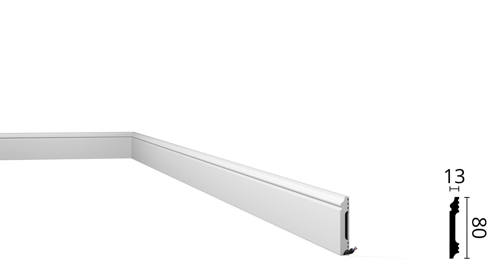 Rodapié liso FL1 8x200x1,2 cm | Leroy Merlin