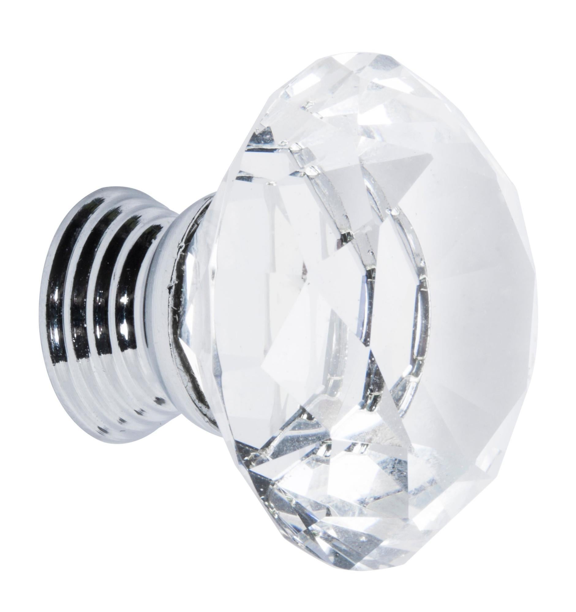 Pomo de mueble de aluminio cromado de 40x40x31 mm | Leroy Merlin