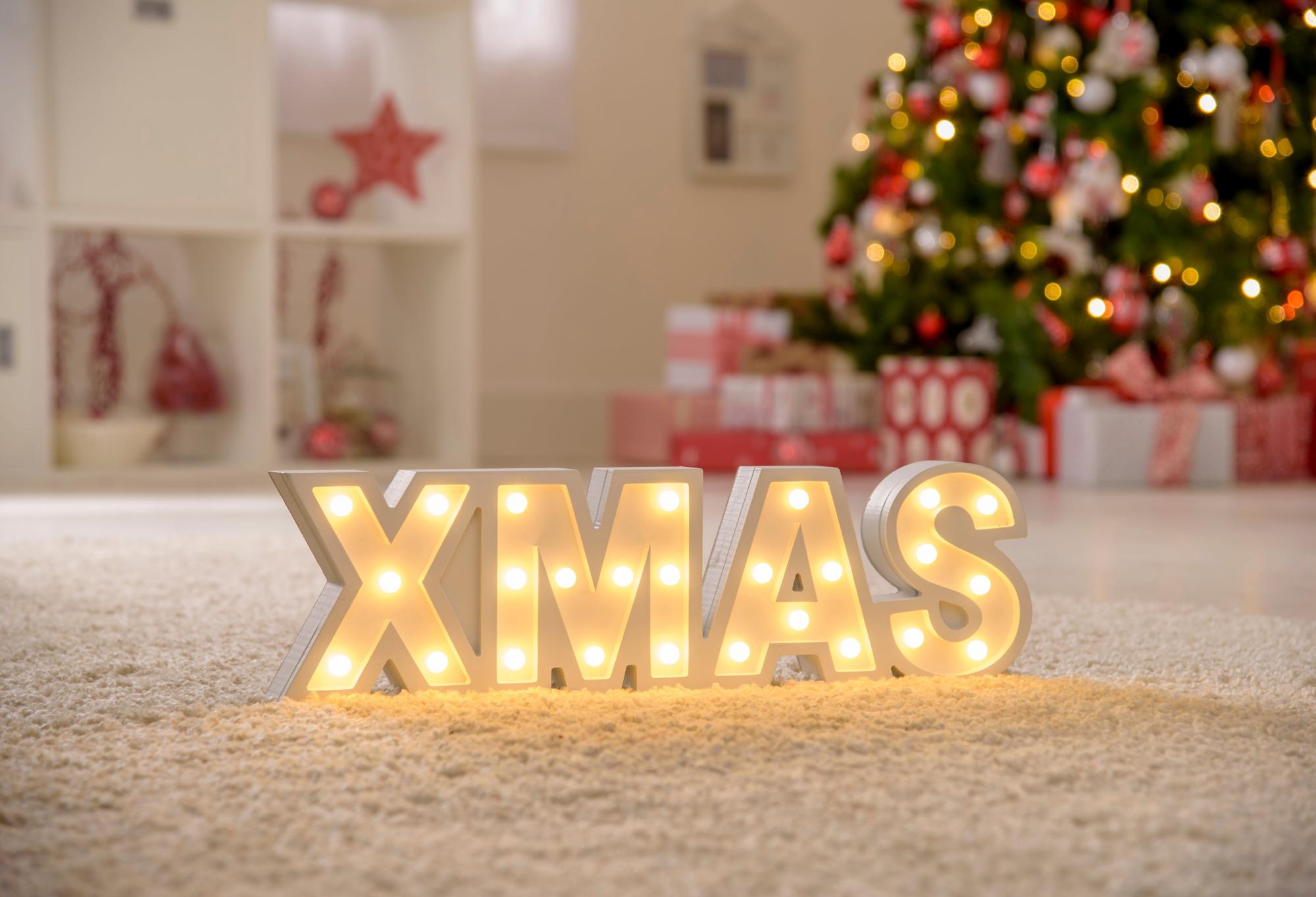 Letras decorativas Xmas luz LED 14,3 cm | Leroy Merlin