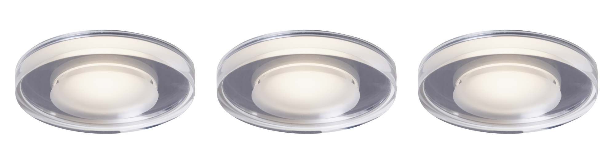 Pack 3 focos LED Gem Wiz Colours redondo cristal | Leroy Merlin