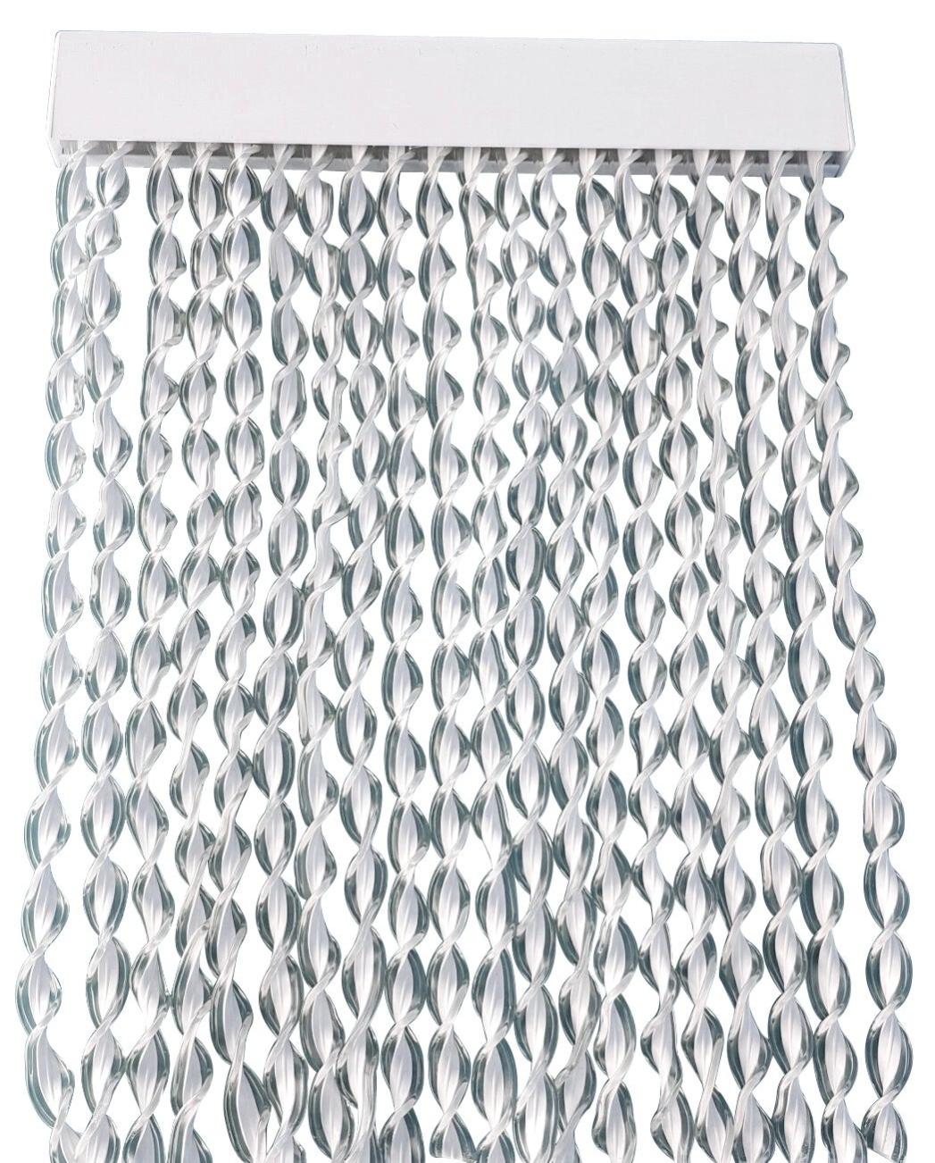 Cortina de puerta PVC Enna blanca-transparente 90 x 210 cm | Leroy Merlin