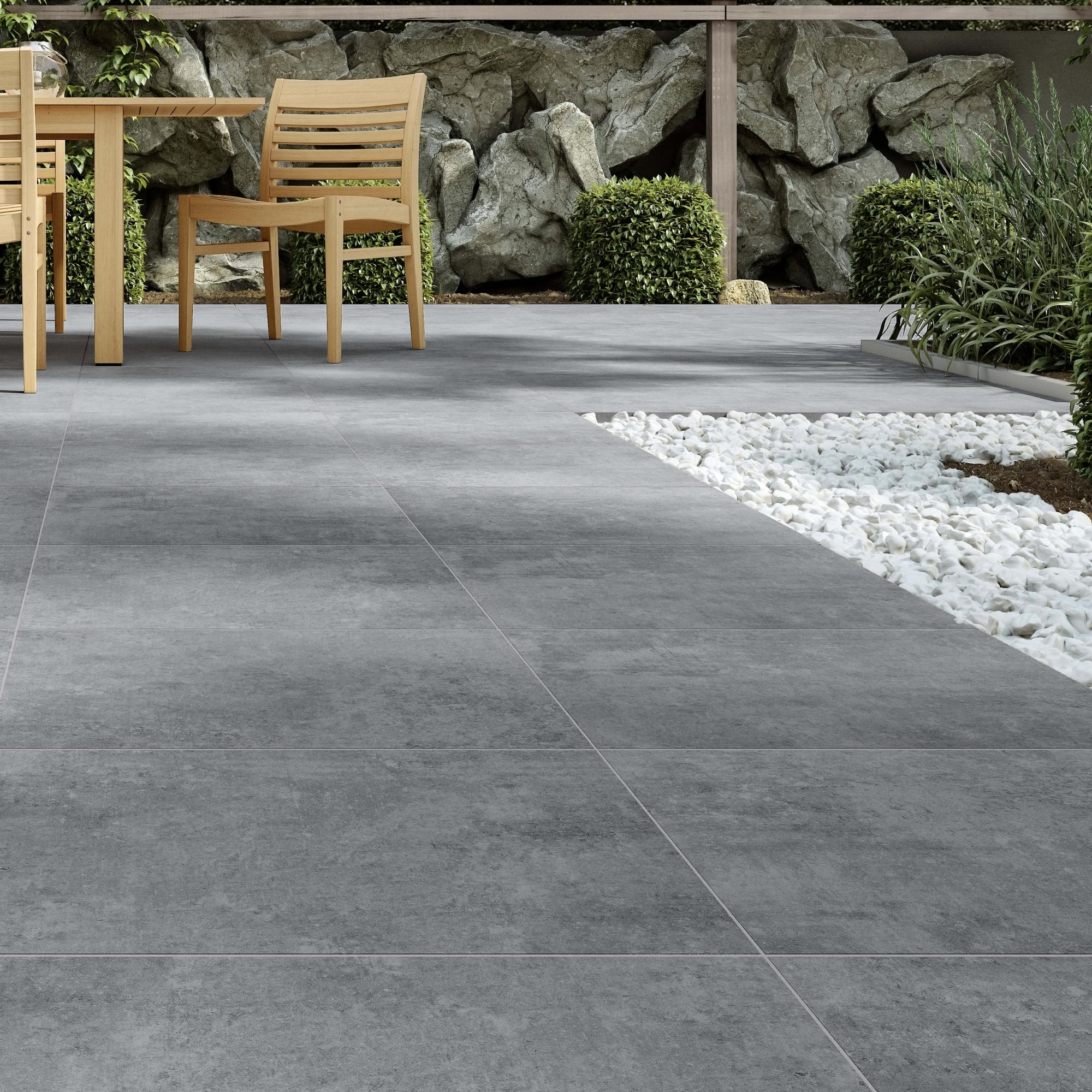 Suelo porcelánico Martins efecto cemento marengo 30x60 cm C3 ARTENS ...