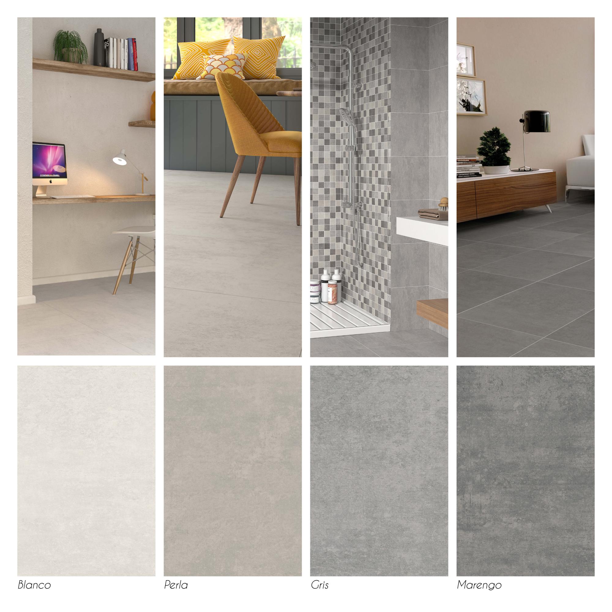 Suelo porcelánico Martins efecto cemento perla 30x60 cm C3 ARTENS ...