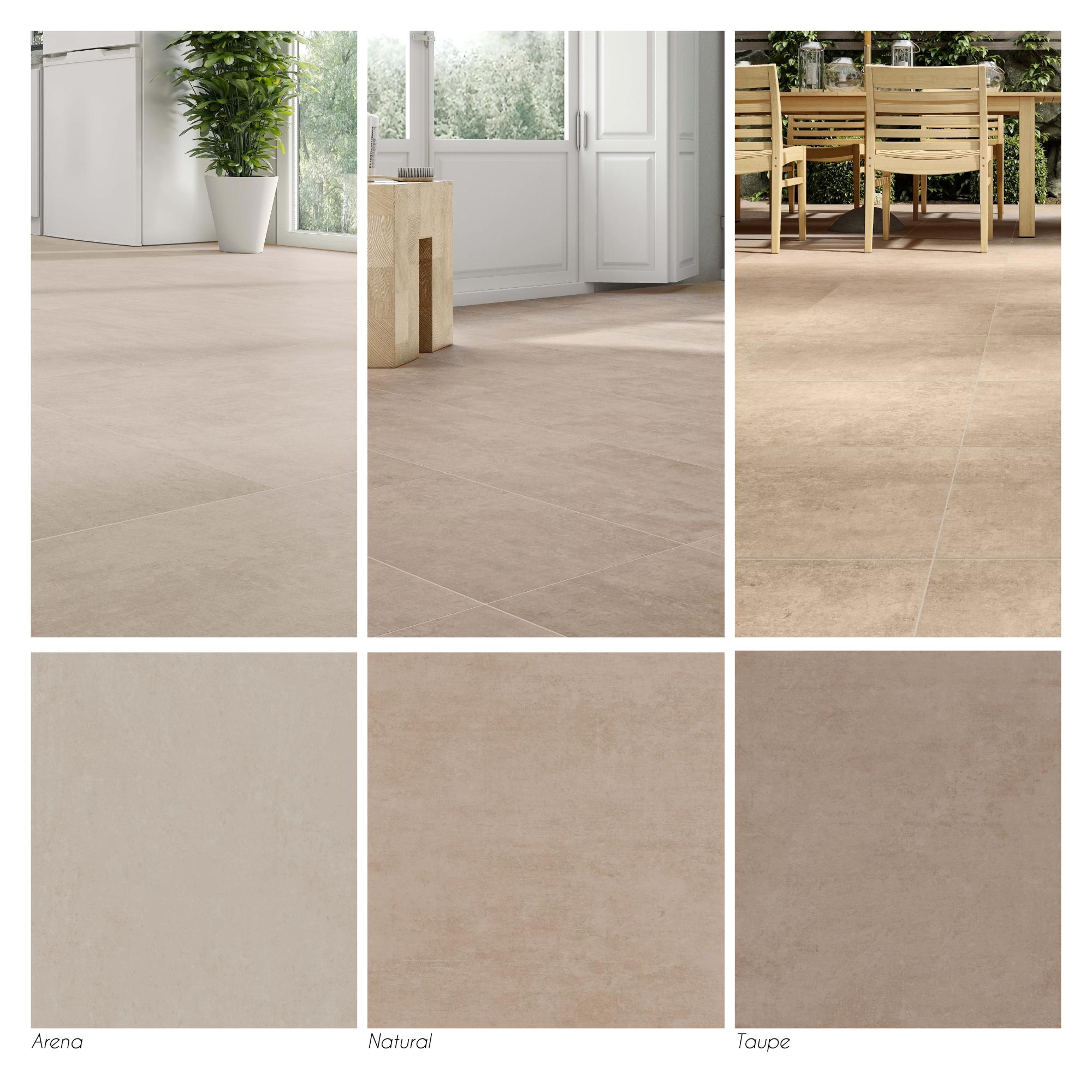 Suelo porcelánico Martins efecto cemento perla 30x60 cm C3 ARTENS ...