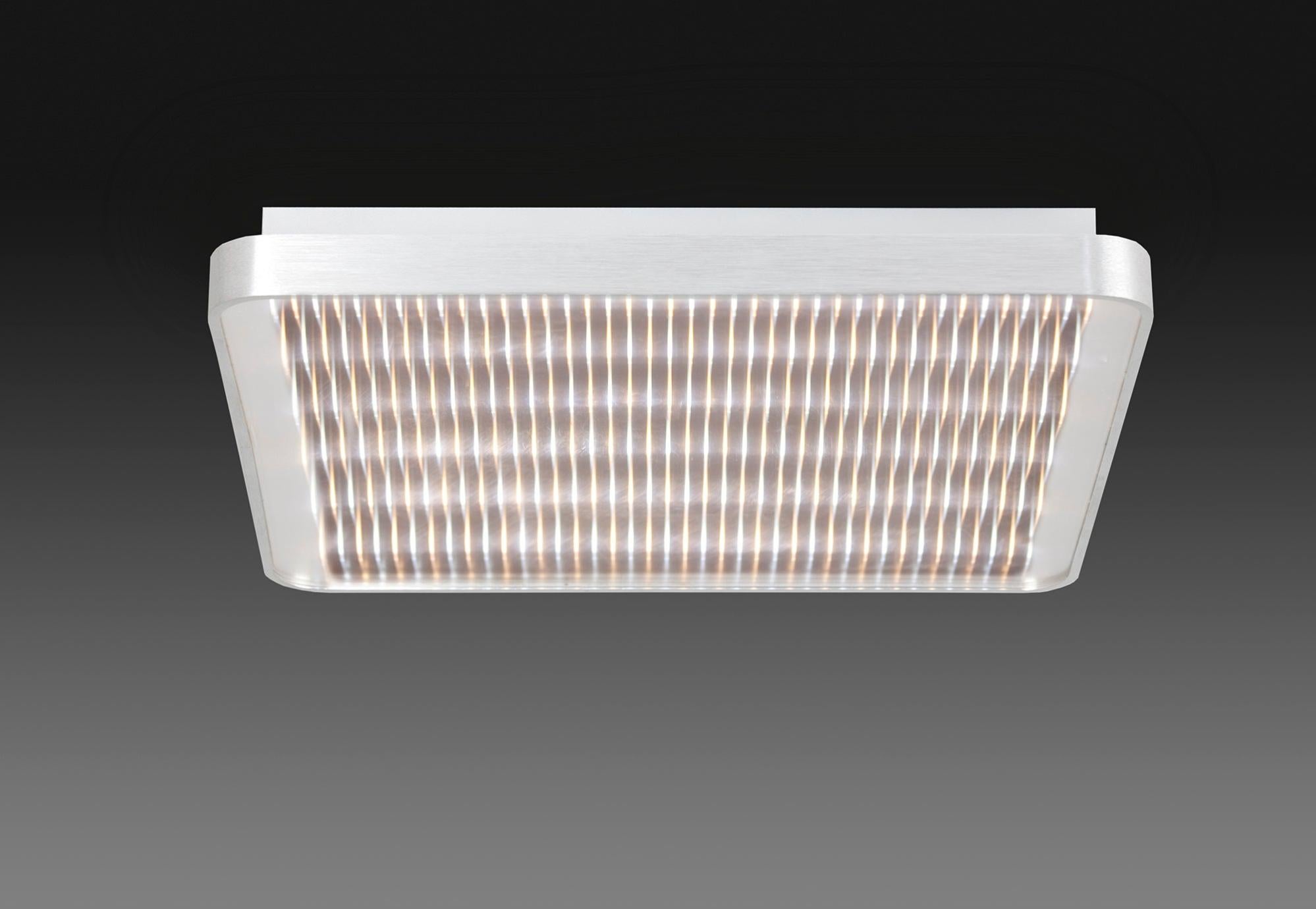 Plafón led cuadrado REFLEX de 55w niquel | Leroy Merlin