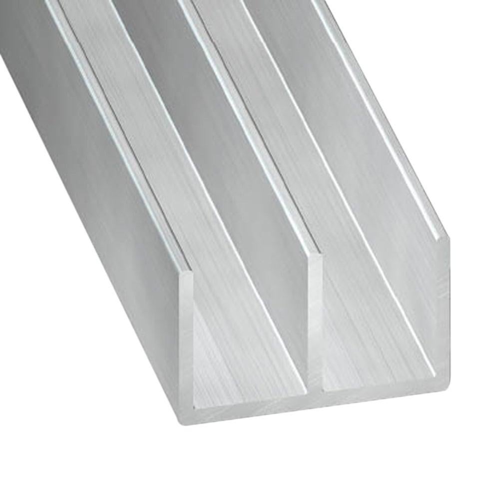 Perfil formar Doble U de aluminio, Alt.1 x An.1.6 x L.200 cm | Leroy Merlin