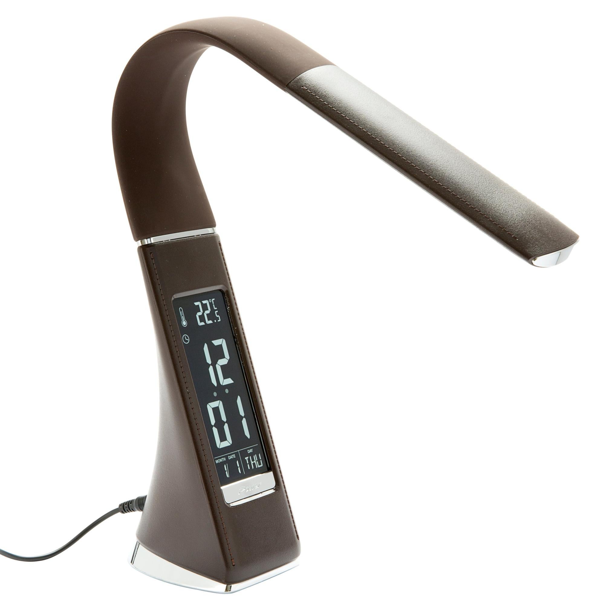 Flexo led 5w,200lm,dos tonalidades de luz fría(5000-6000K),3 intensidades,marrón | Leroy Merlin