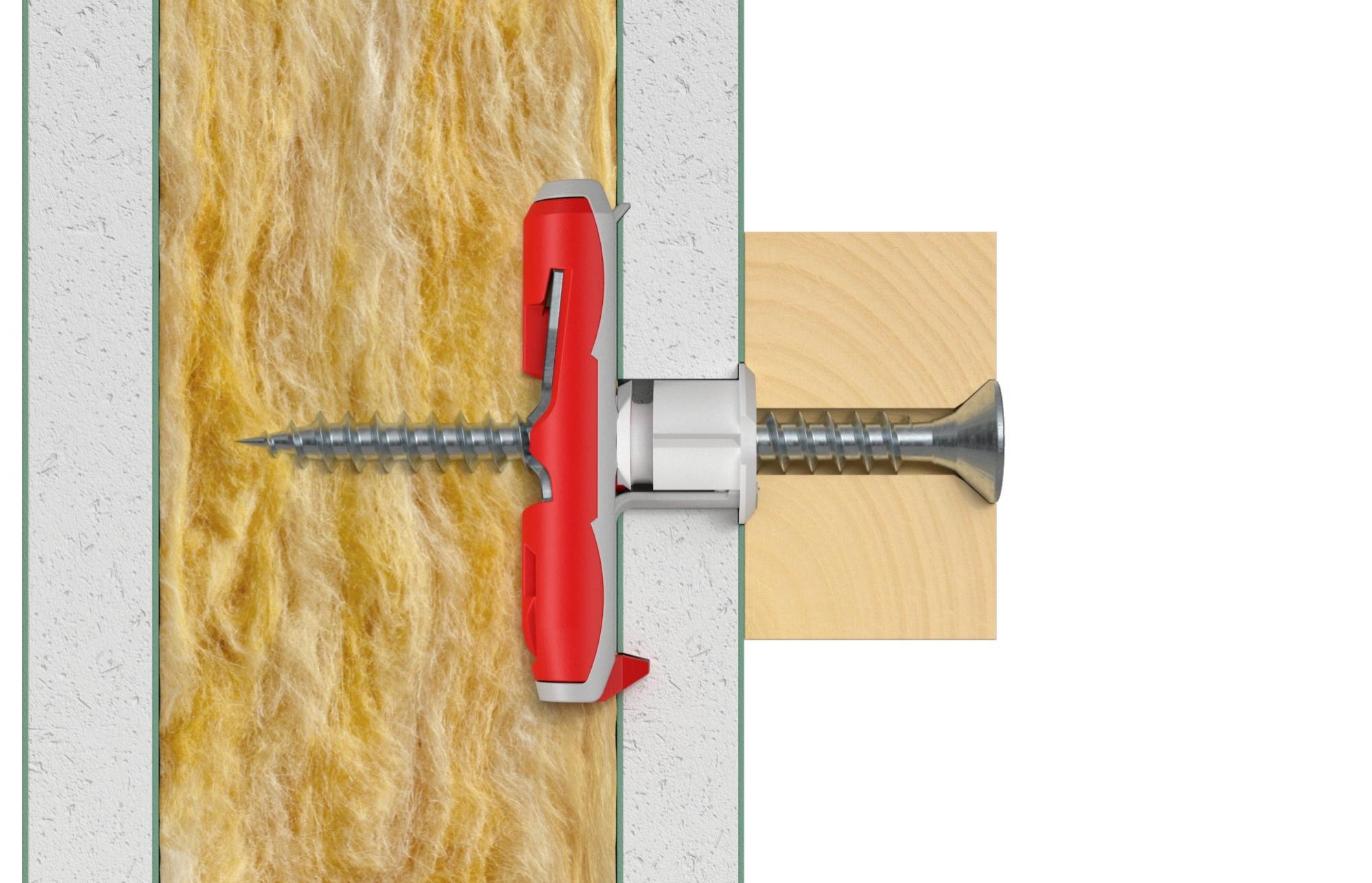 2 taco de vuelco de balancín de nailon para pared hueca de 10x50 mm ...