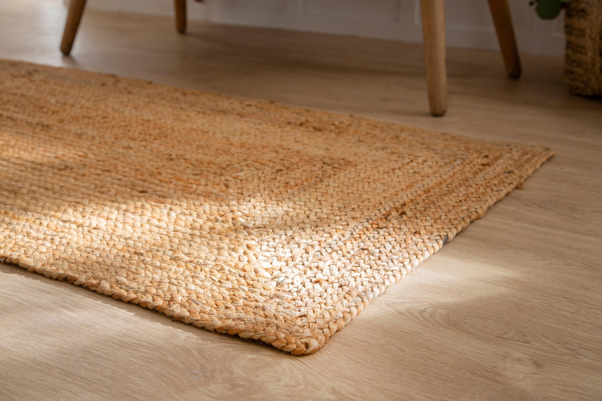 Alfombra pie de cama yute INSPIRE Yute Ronda Nt blanco rectangular ...