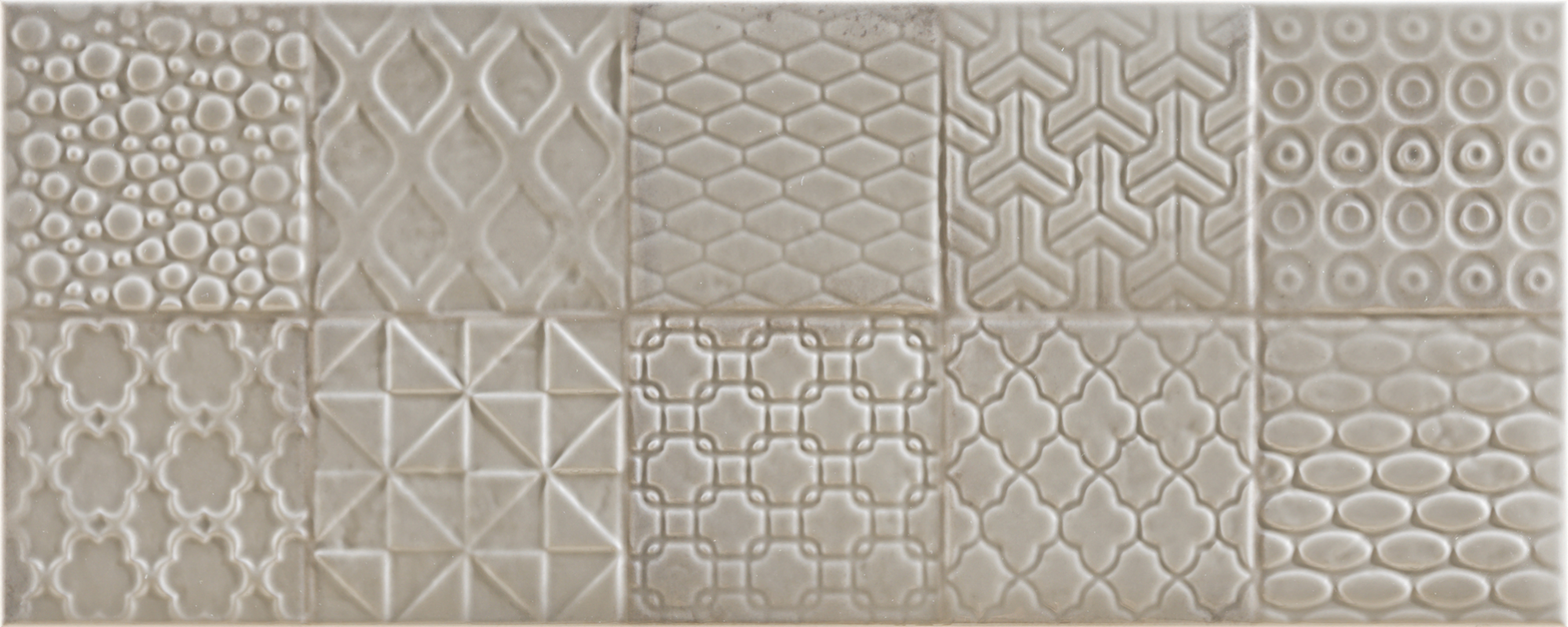 Azulejo porcelánico Folk 20x50 cm gris | Leroy Merlin