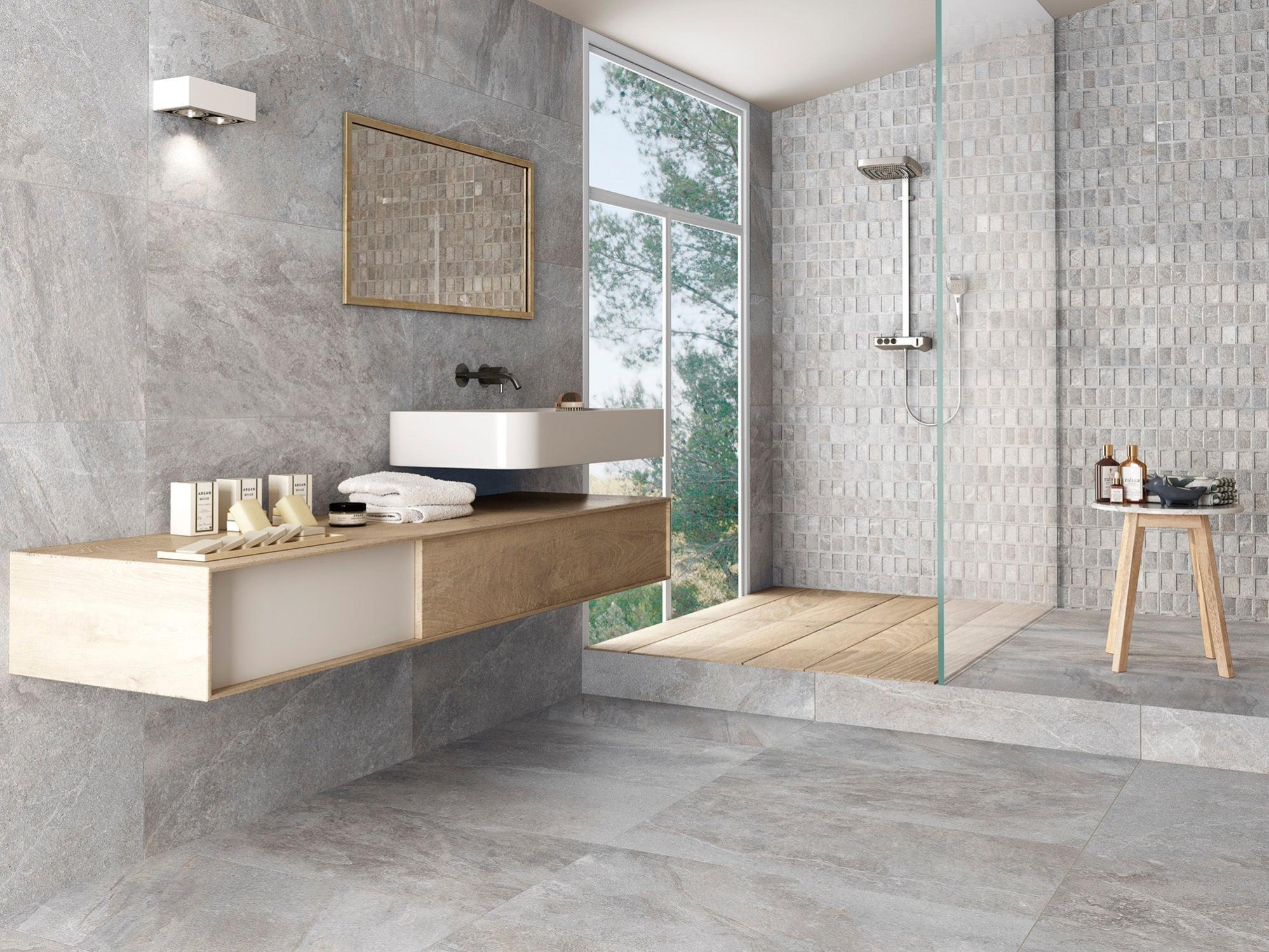 Rodapié recto GAYAFORES Dover 8x45 cm gris | Leroy Merlin