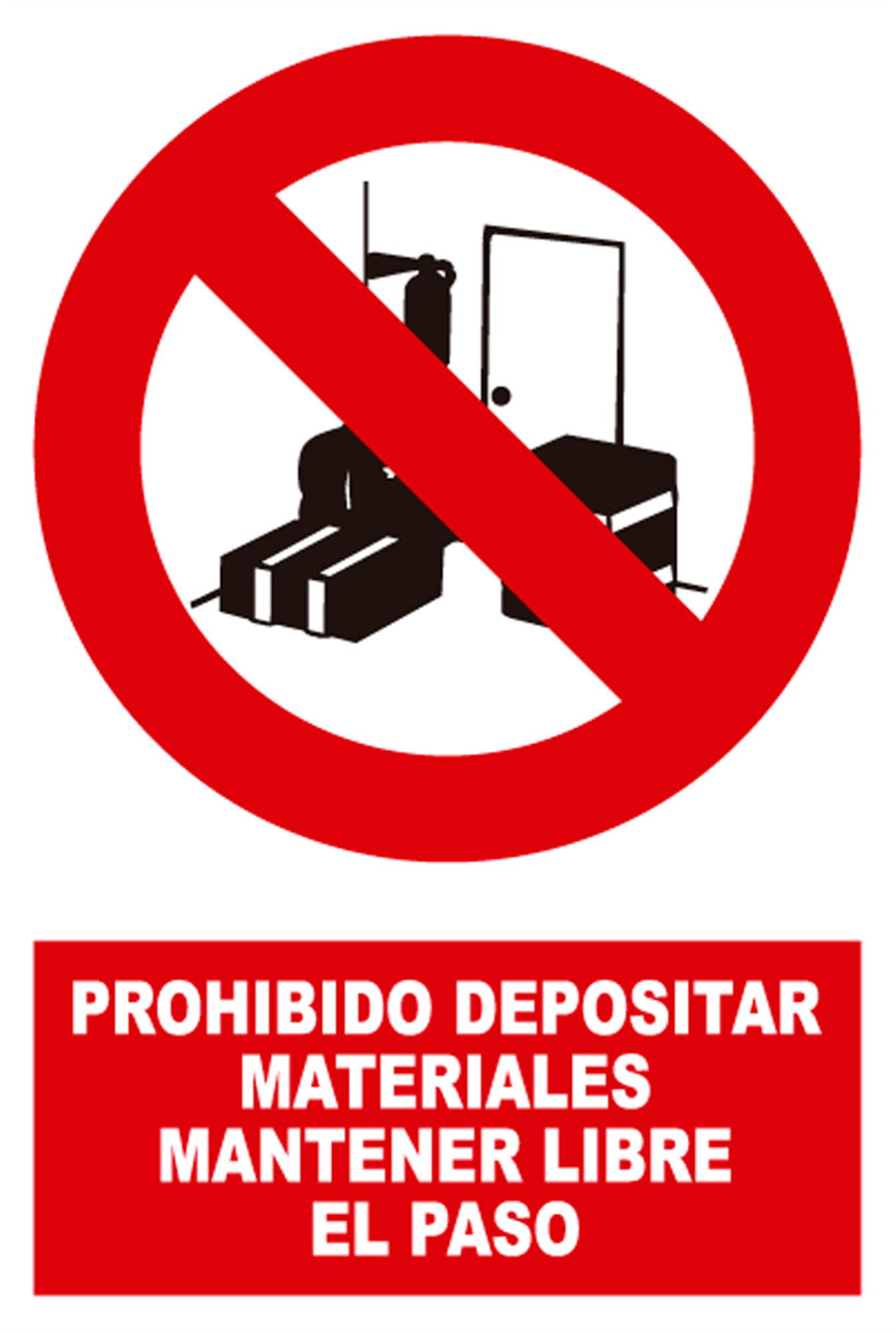 Cartel prohibido depositar material 17x25 cm | Leroy Merlin