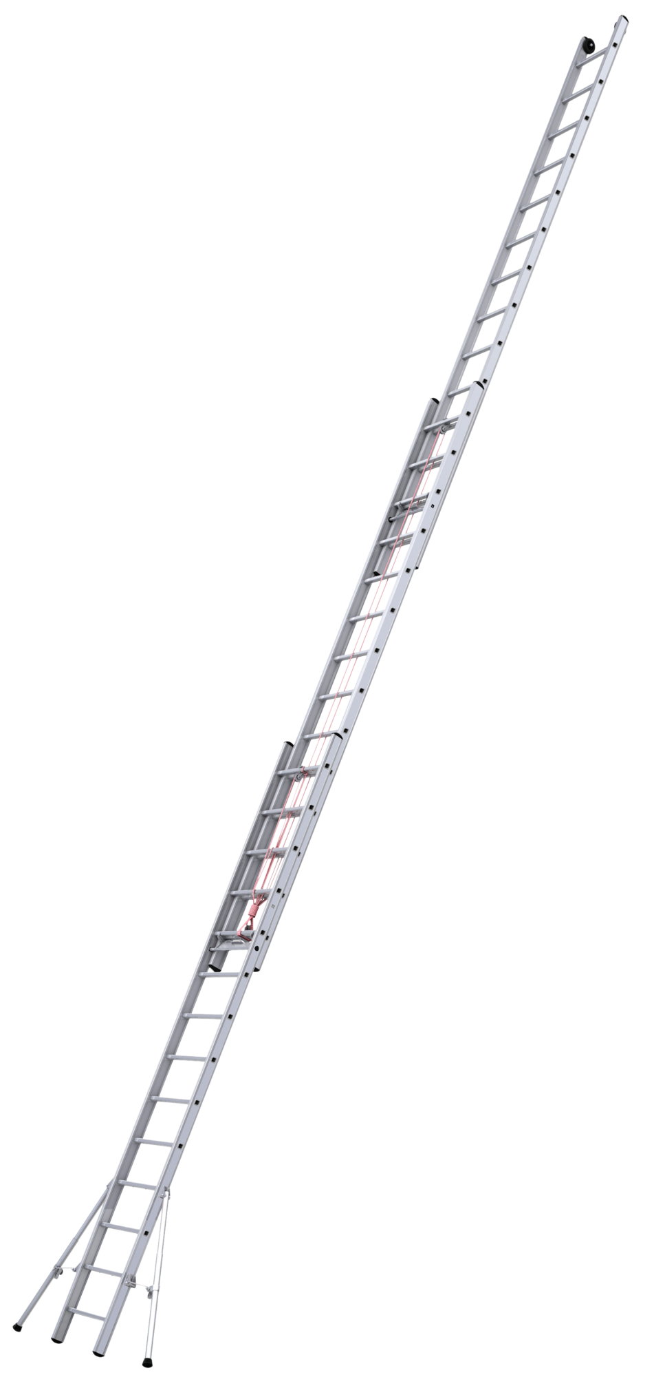 Escalera extensible Ultra Pro cuerda 3 tramos de 14 peldaños | Leroy Merlin