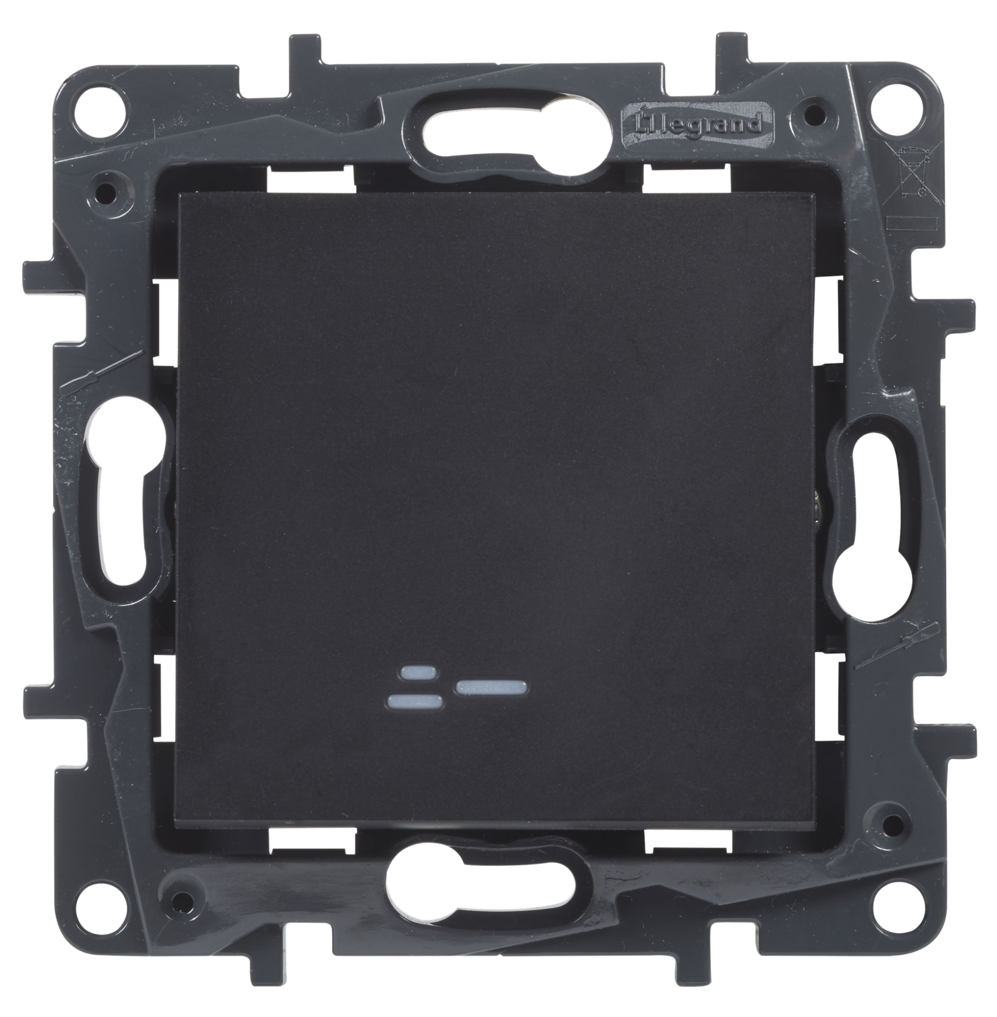 Interruptor con LED LEGRAND Niloé Step negro | Leroy Merlin