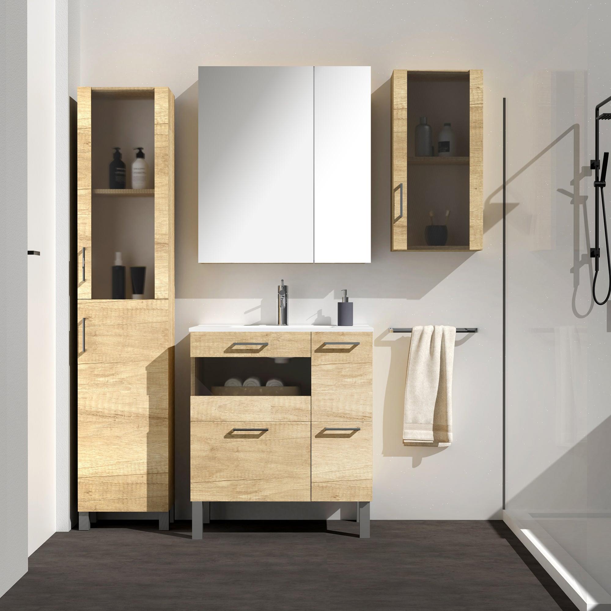 Mueble de baño Fox imitación roble natural 70 x 45 cm | Leroy Merlin