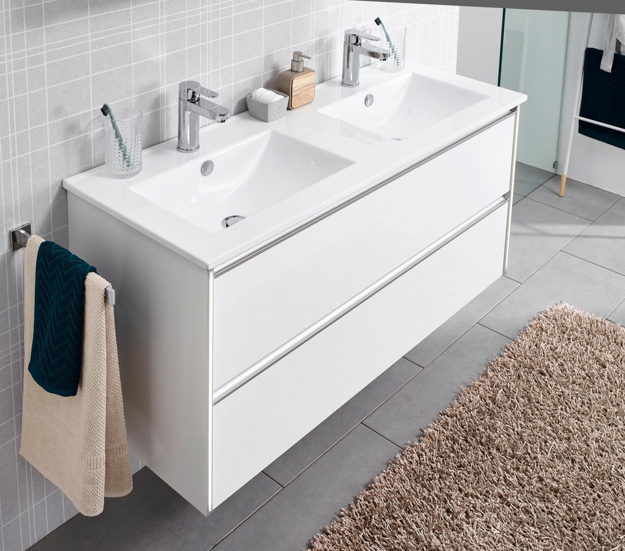 Mueble de baño Laneo blanco 120 x 48 cm | Leroy Merlin