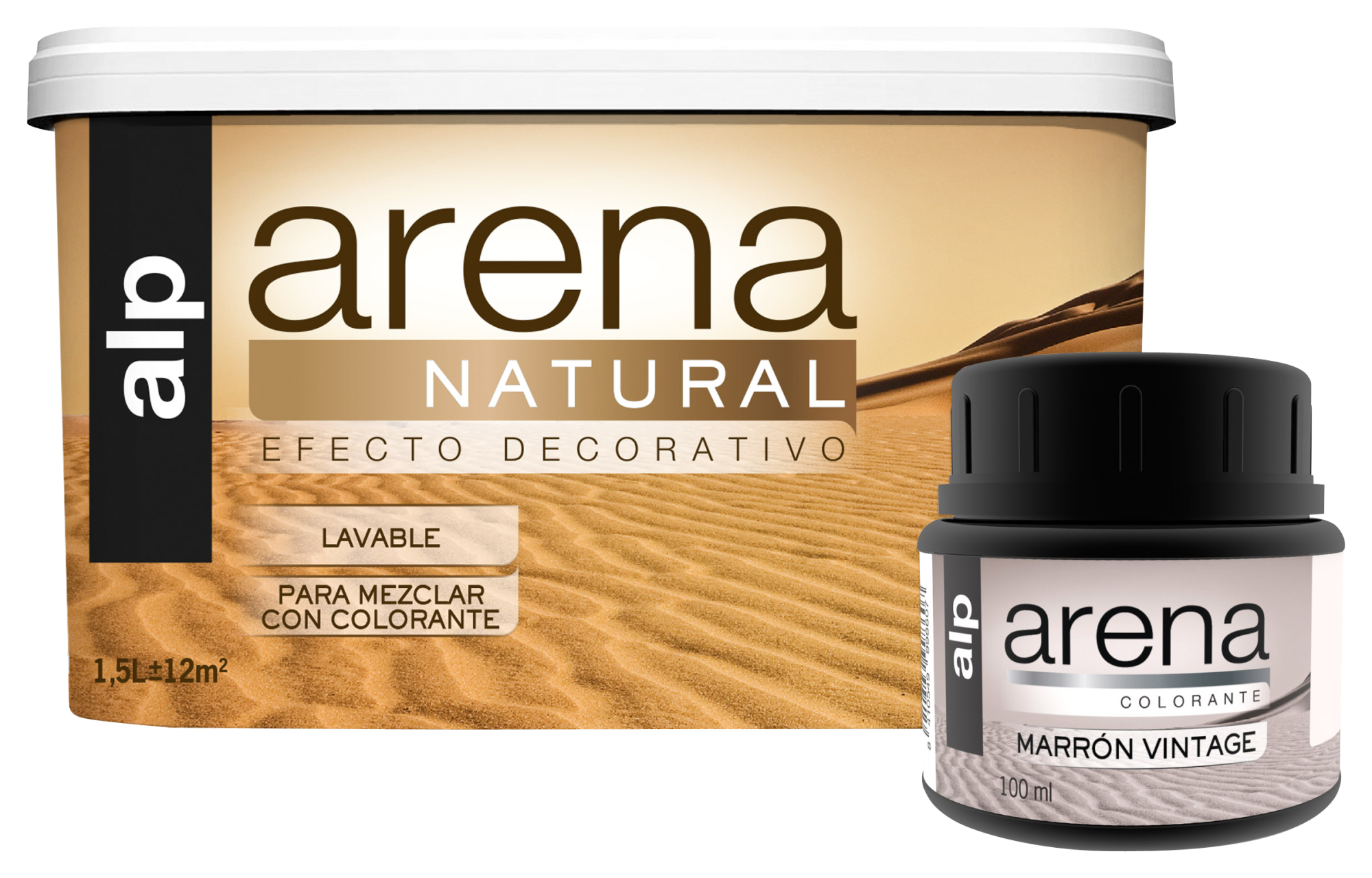 Lote de pintura efecto arena natural ALP marrón vintage. | Leroy Merlin