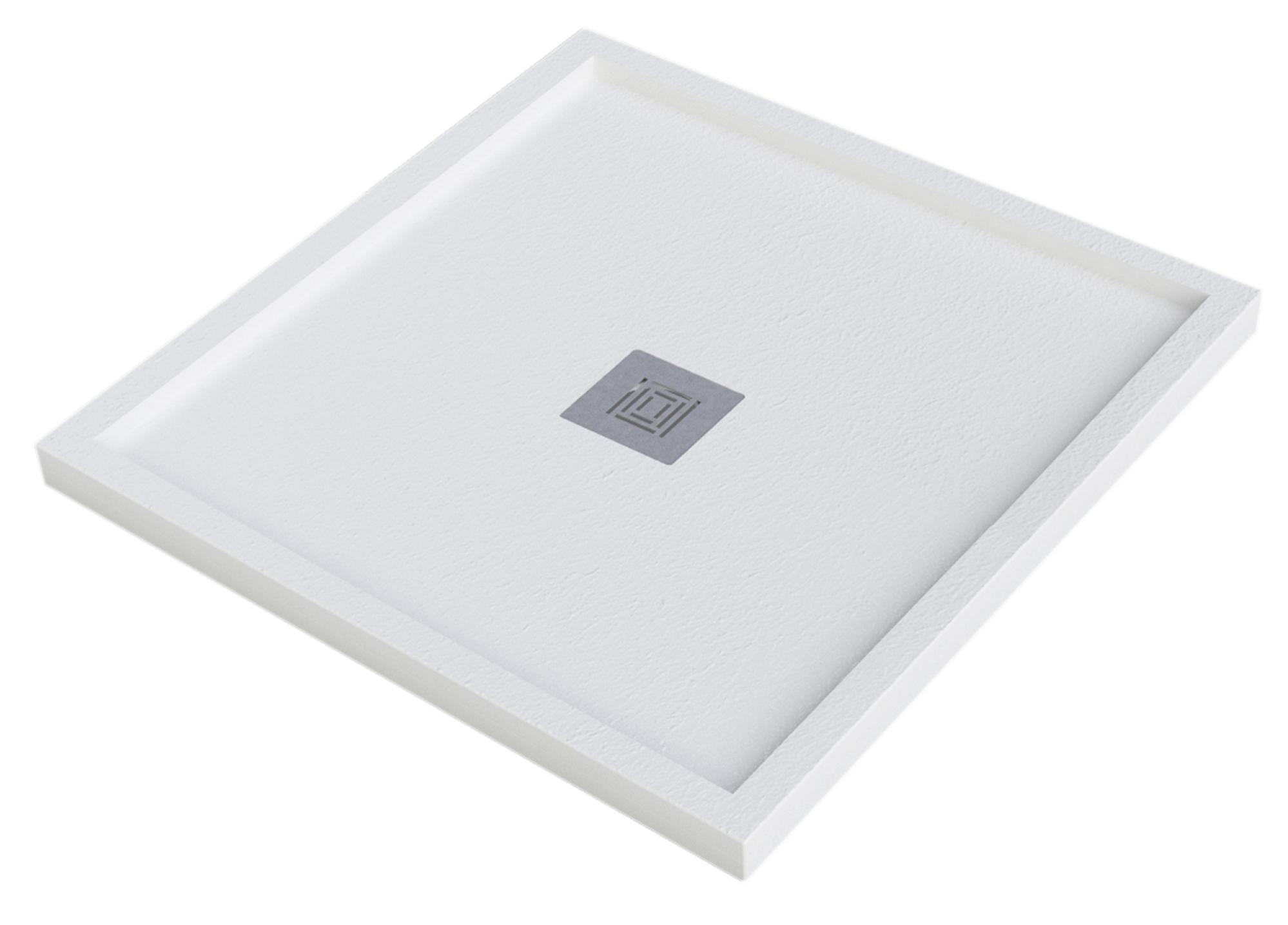Plato de ducha Stone Con Marco 80x80 cm blanco | Leroy Merlin