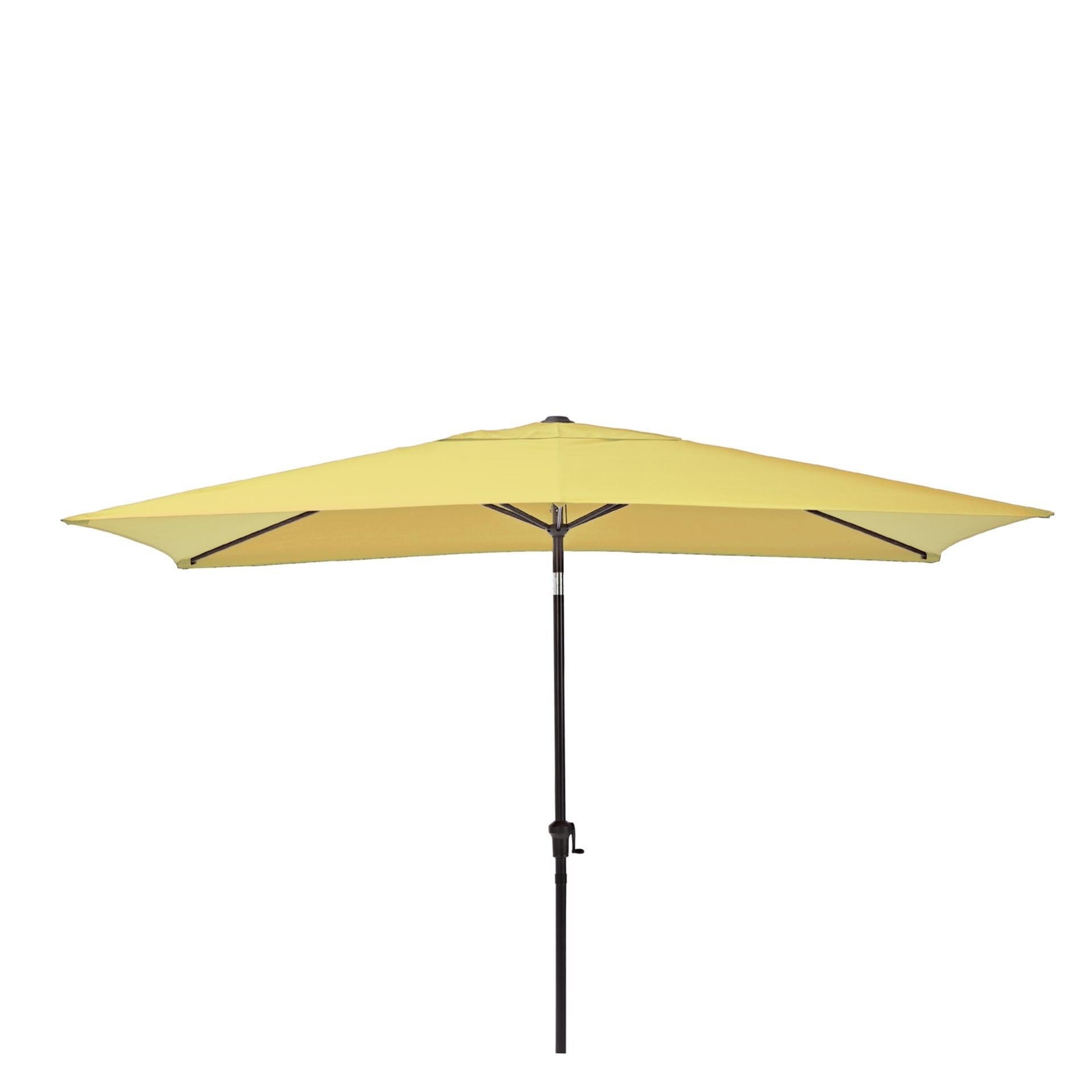 Parasol rectangular de aluminio/acero NATERIAL Avea amarillo 200x300 cm ...