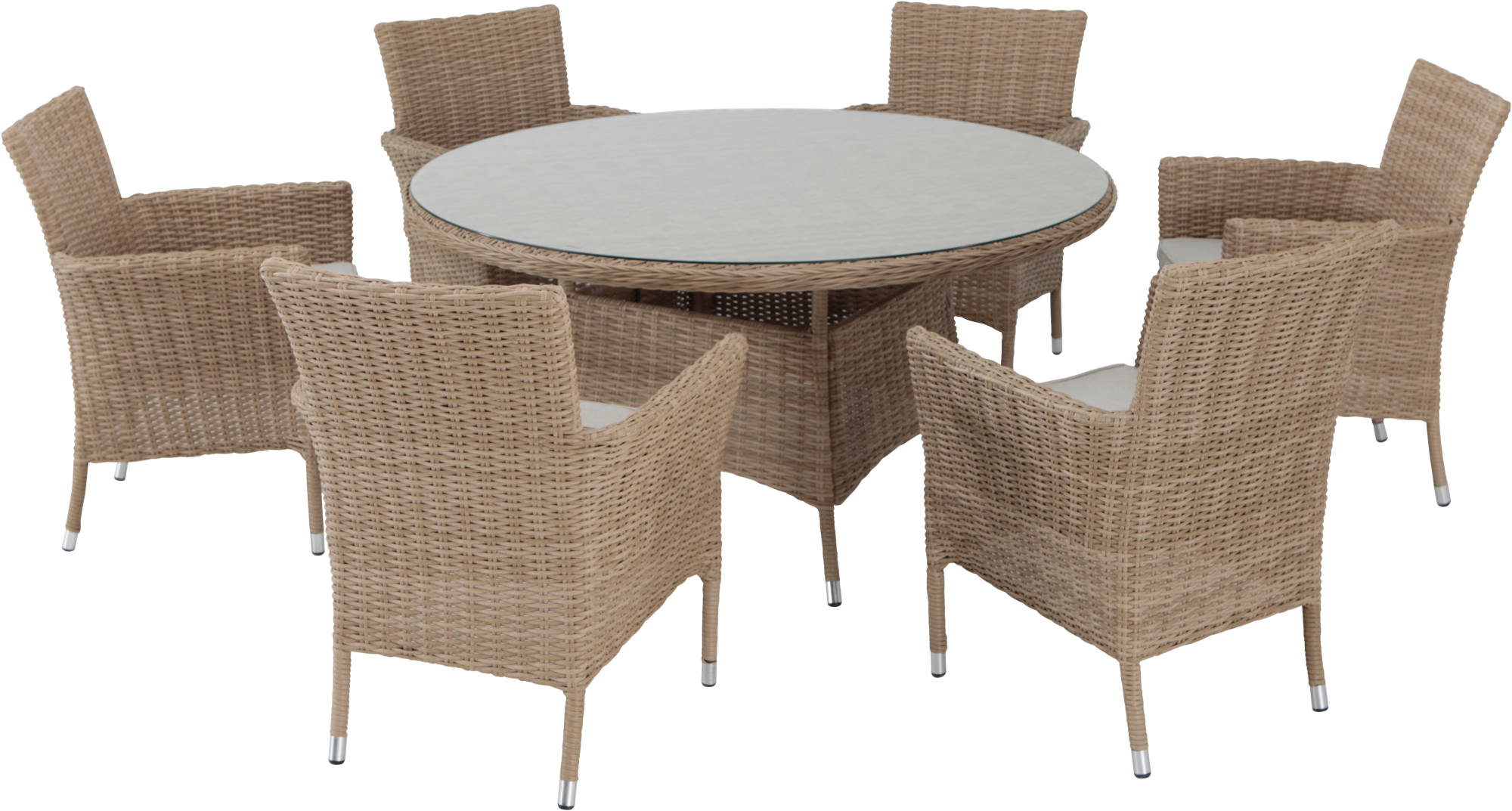 Mesa de jardín trenzada NATERIAL Costa Rica Ø140x73 cm | Leroy Merlin