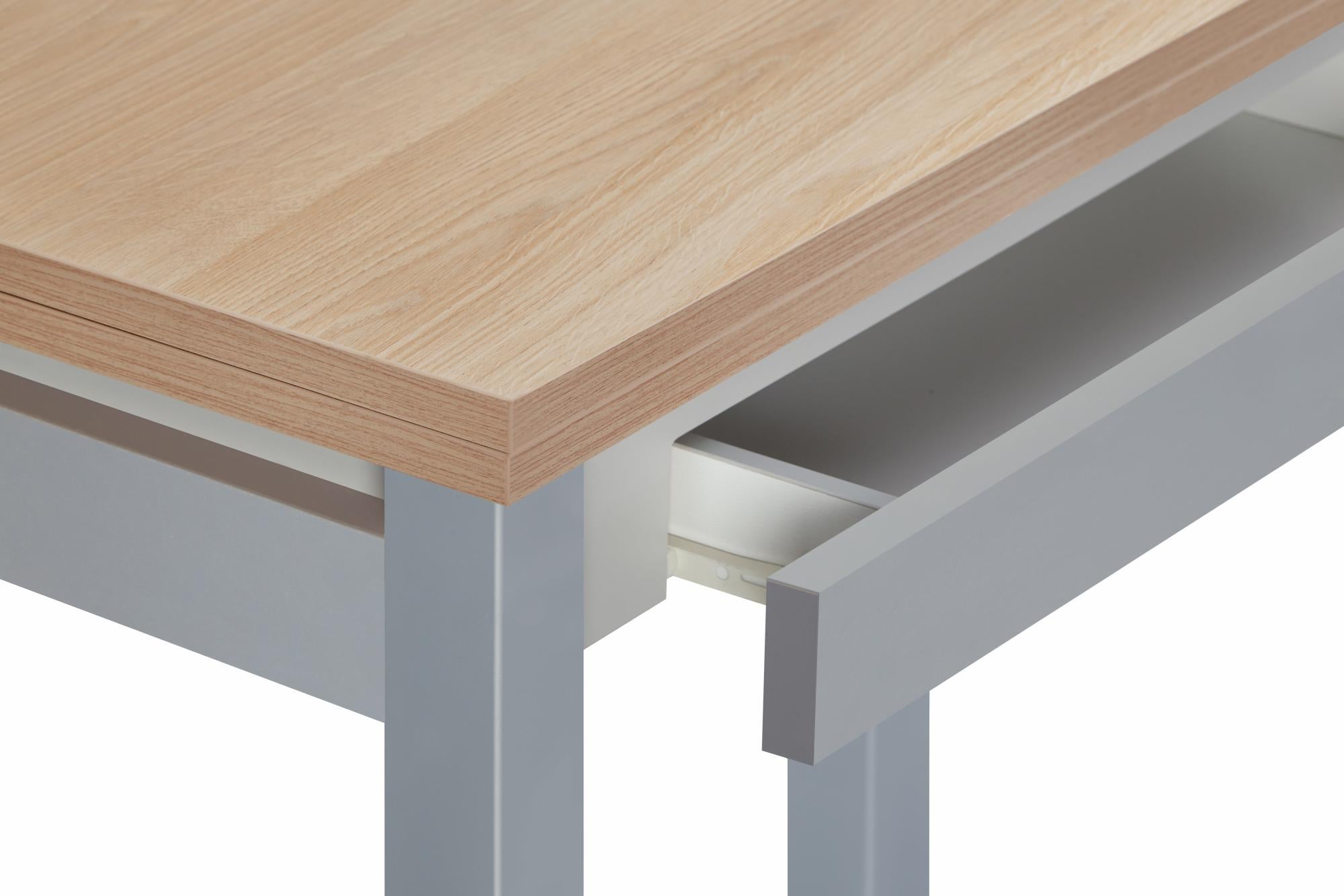 Mesa de cocina extensible de madera BOOK de 40 a 80 cm beige | Leroy Merlin