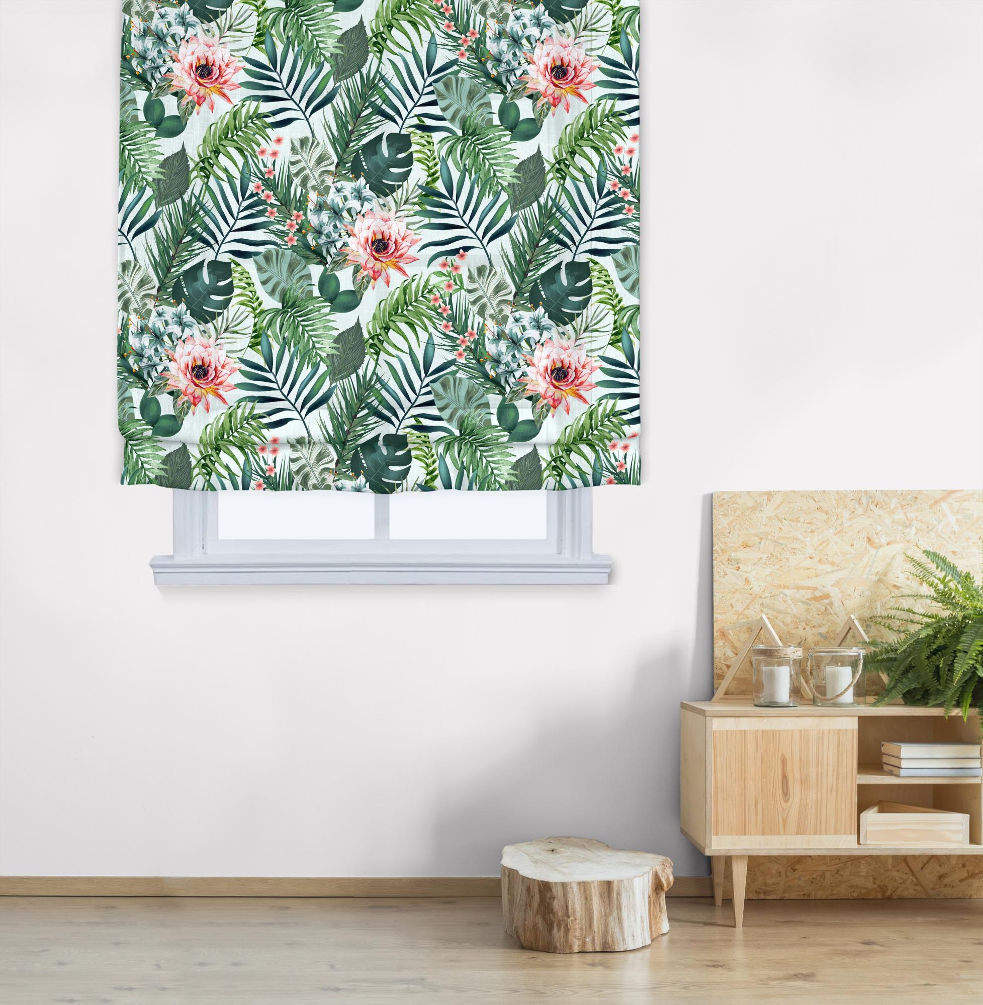 Estor plegable paqueto Samoa verde, rojo de 105x250 cm | Leroy Merlin