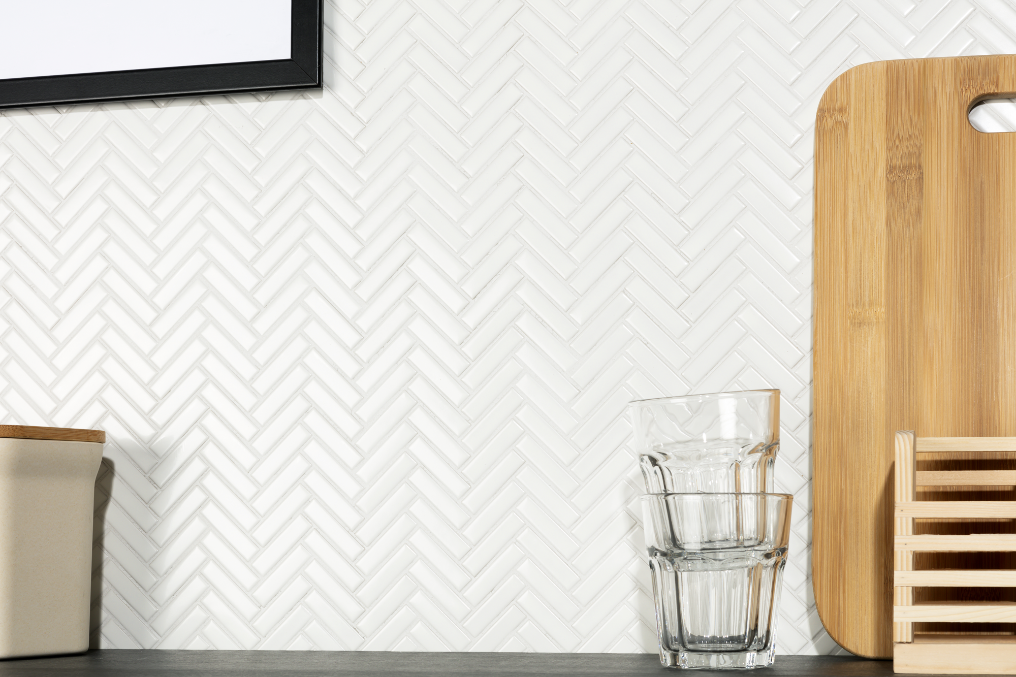 Mosaico Tech Chevron 27.7x29 cm blanco | Leroy Merlin