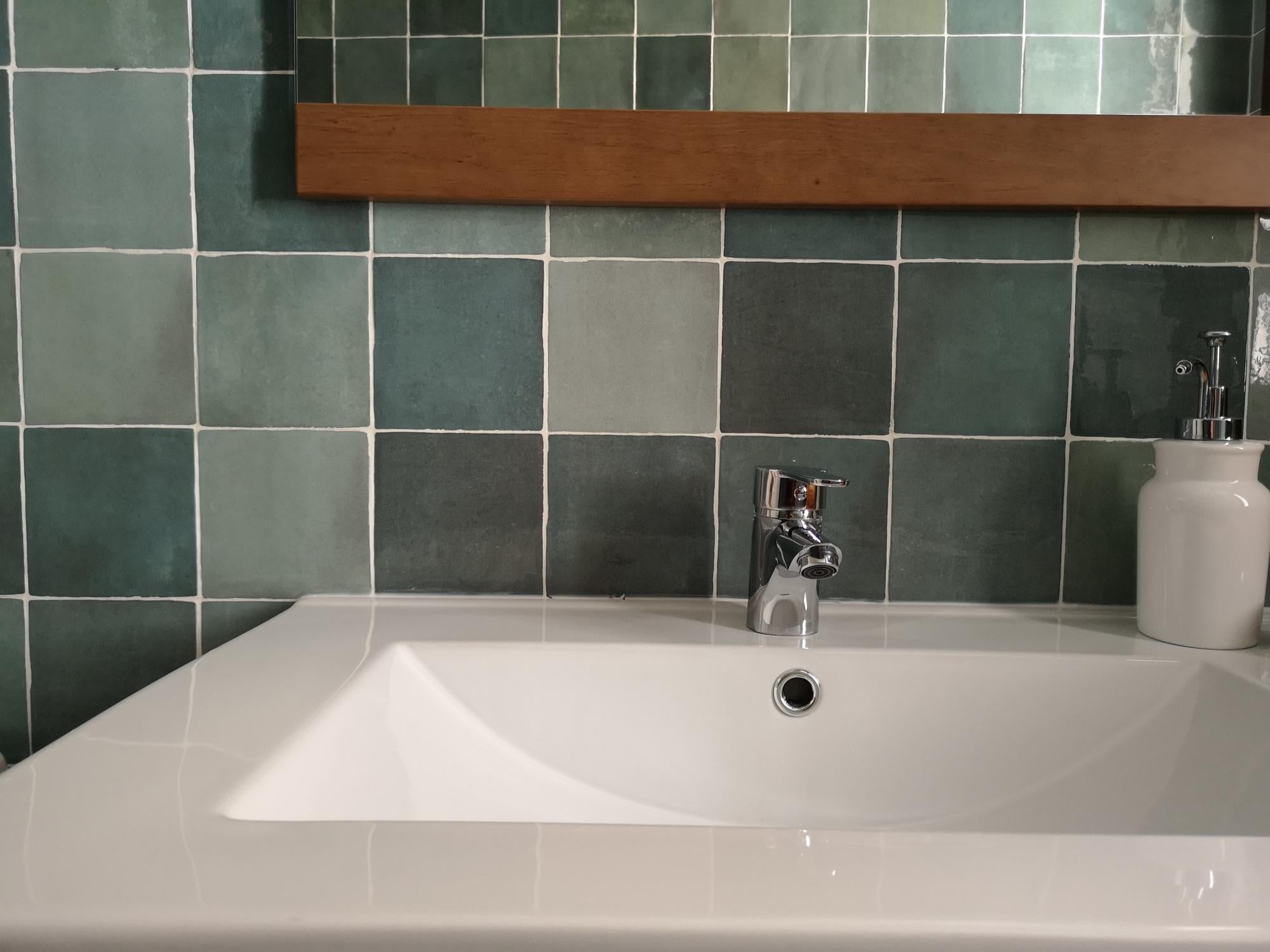 Azulejo Glossy 13x13 cm verde | Leroy Merlin