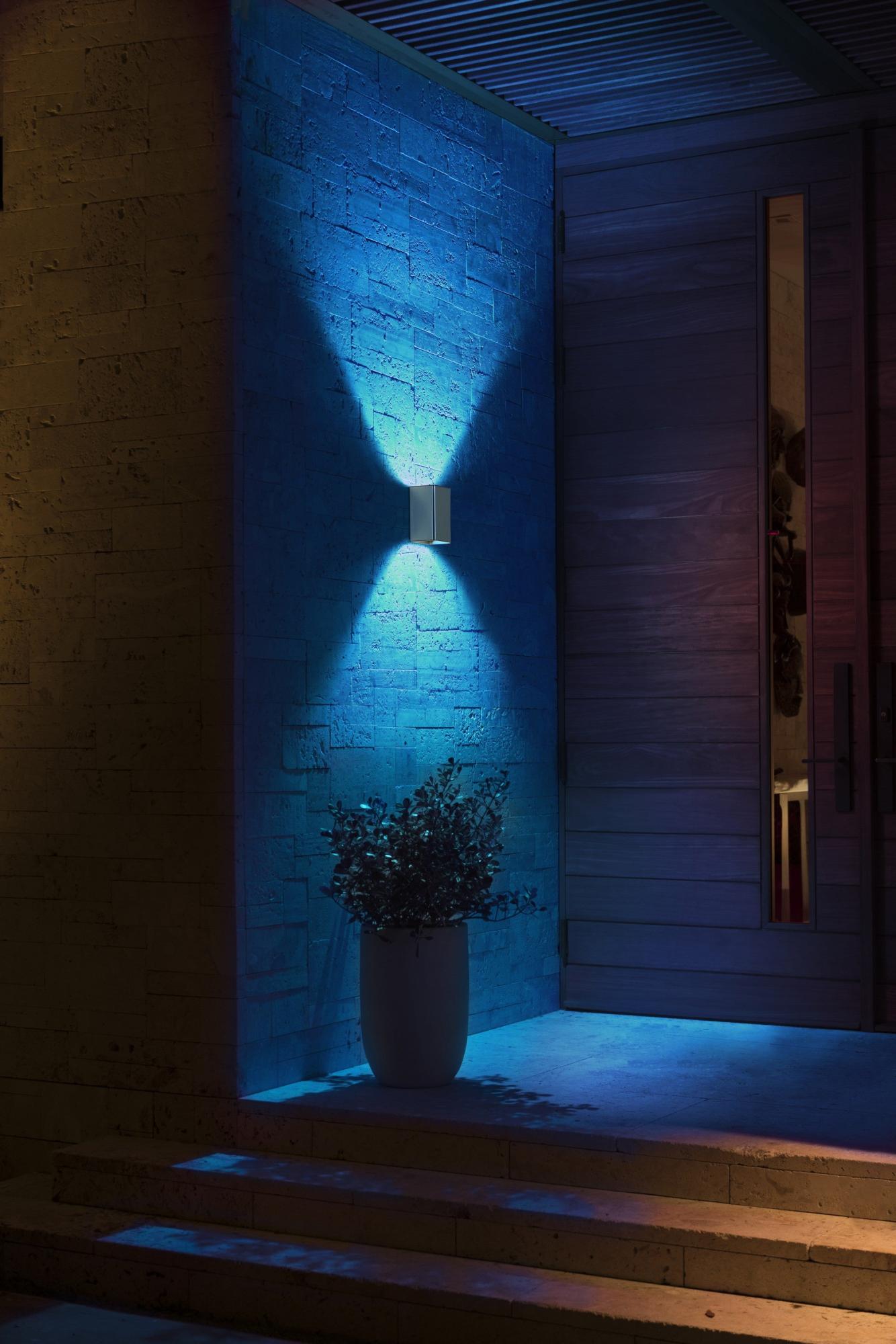 Aplique de exterior led PHILIPS HUE inteligente Frame acero inoxidable ...