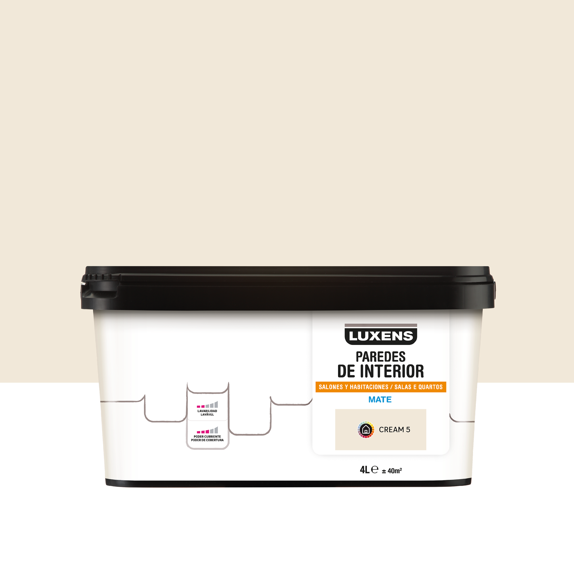 Pintura interior LUXENS 4L Cream 5 | Leroy Merlin