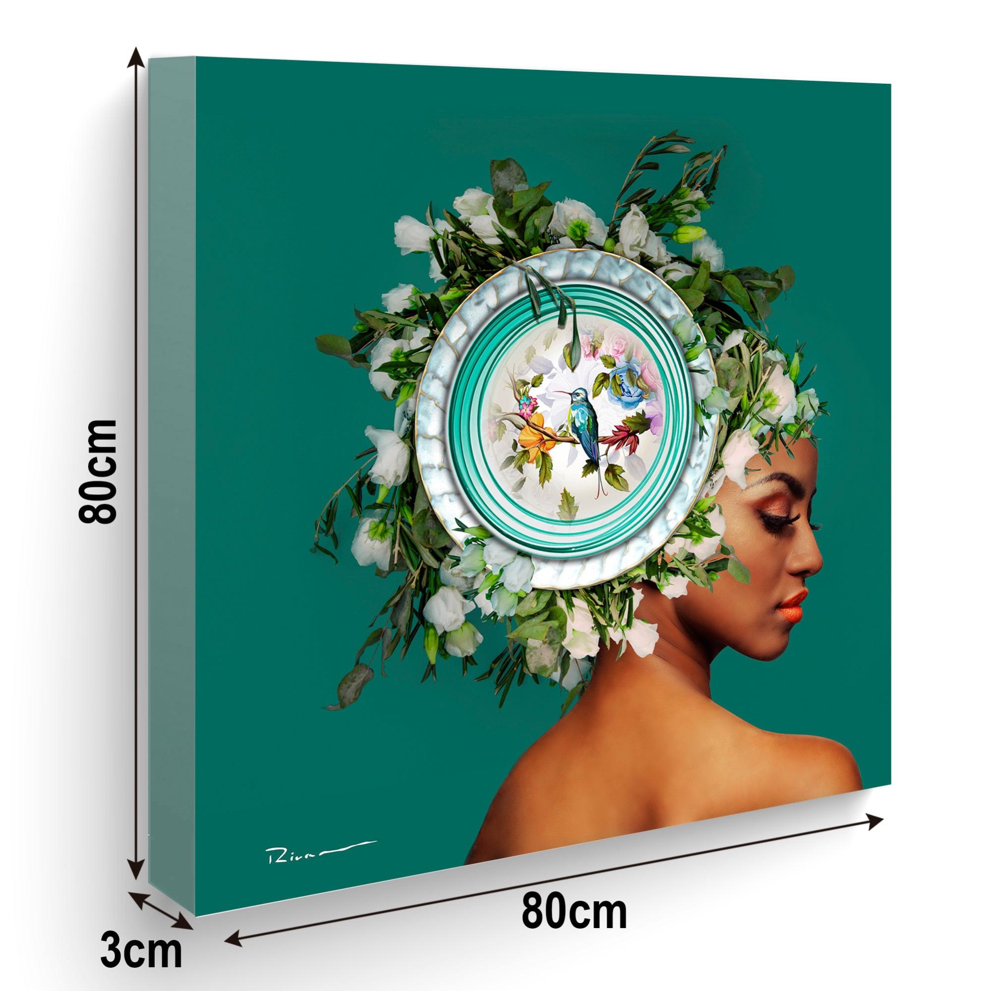 Canvas Mujer Plato 80x80 cm | Leroy Merlin