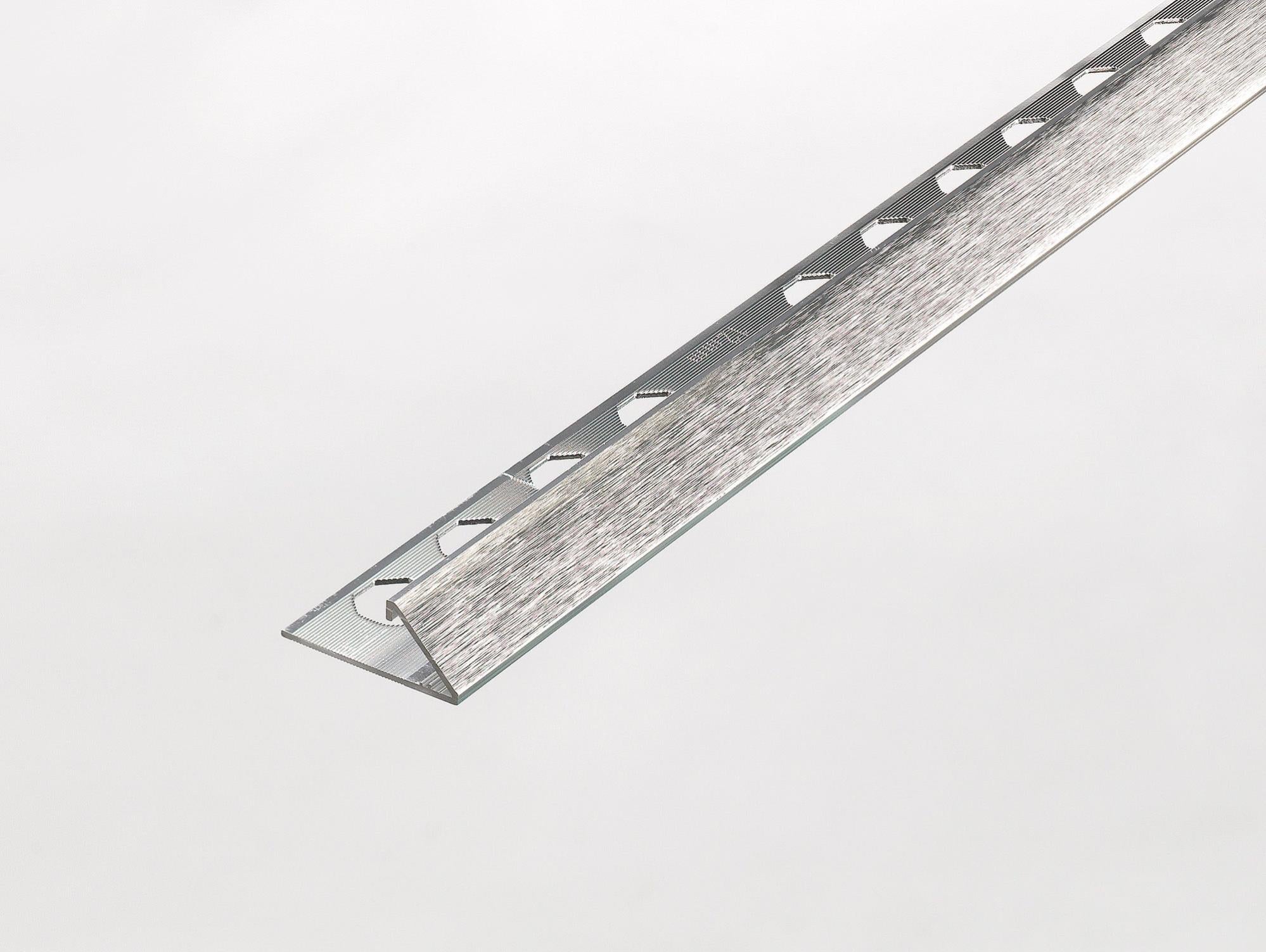 Perfil de ángulo externo de aluminio 1x255 cm anod.espejo cepillado-155 ...