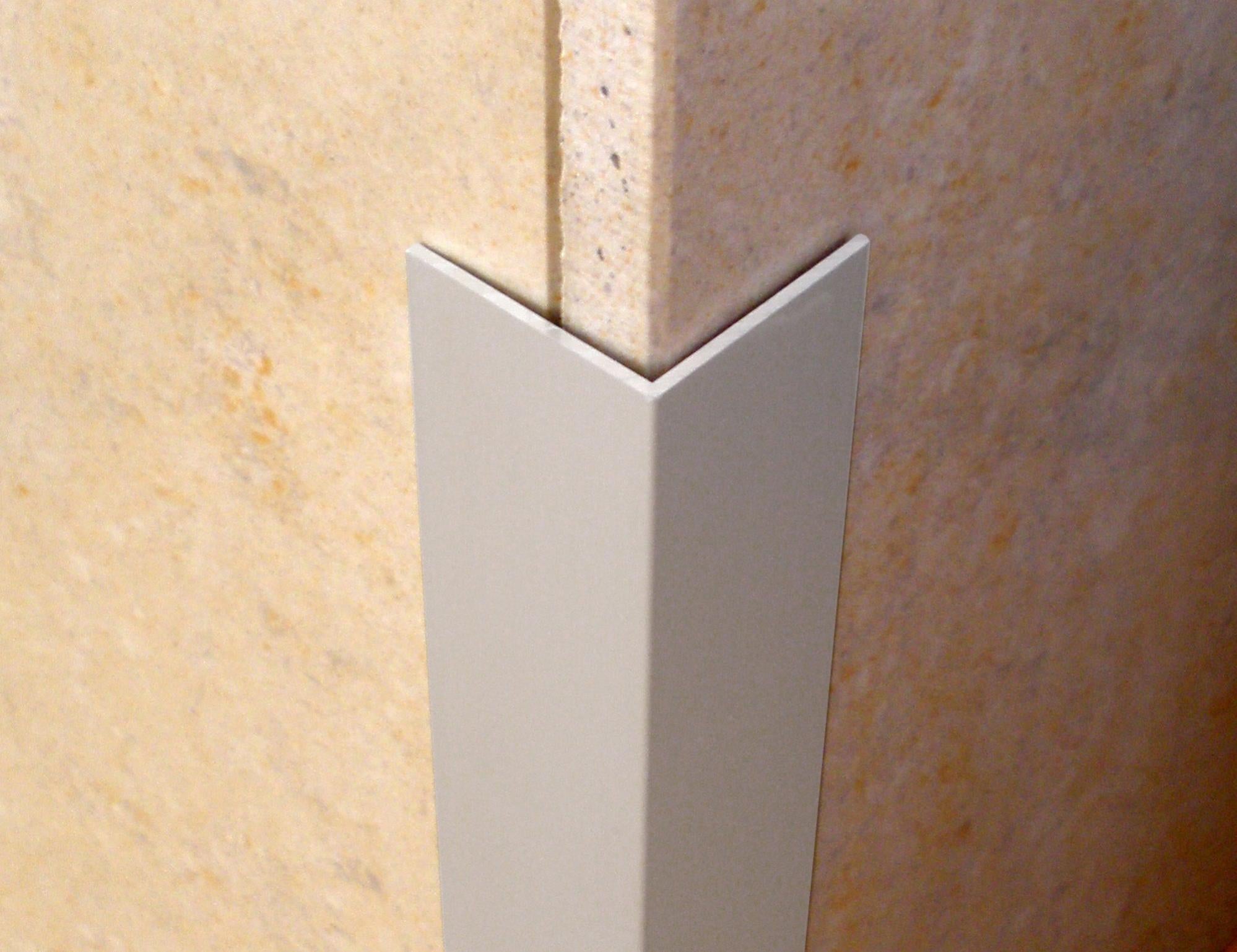 Perfil de ángulo externo de aluminio 2.5x255 cm blanco-01 | Leroy Merlin