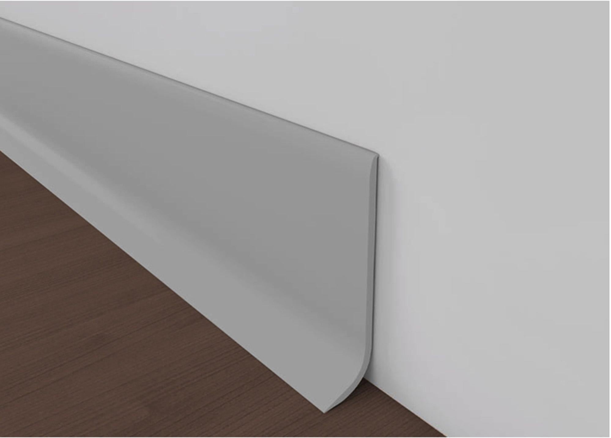 Perfil decorativo EMAC rodapié SEMIFLEX Pvc. 100mm 2M GRIS | Leroy Merlin