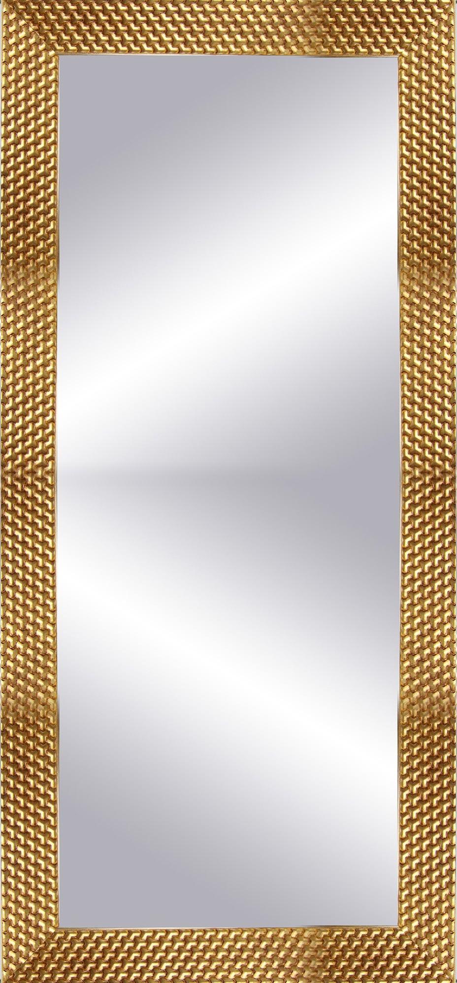 Espejo enmarcado rectangular Espiral oro 152 x 57 cm | Leroy Merlin