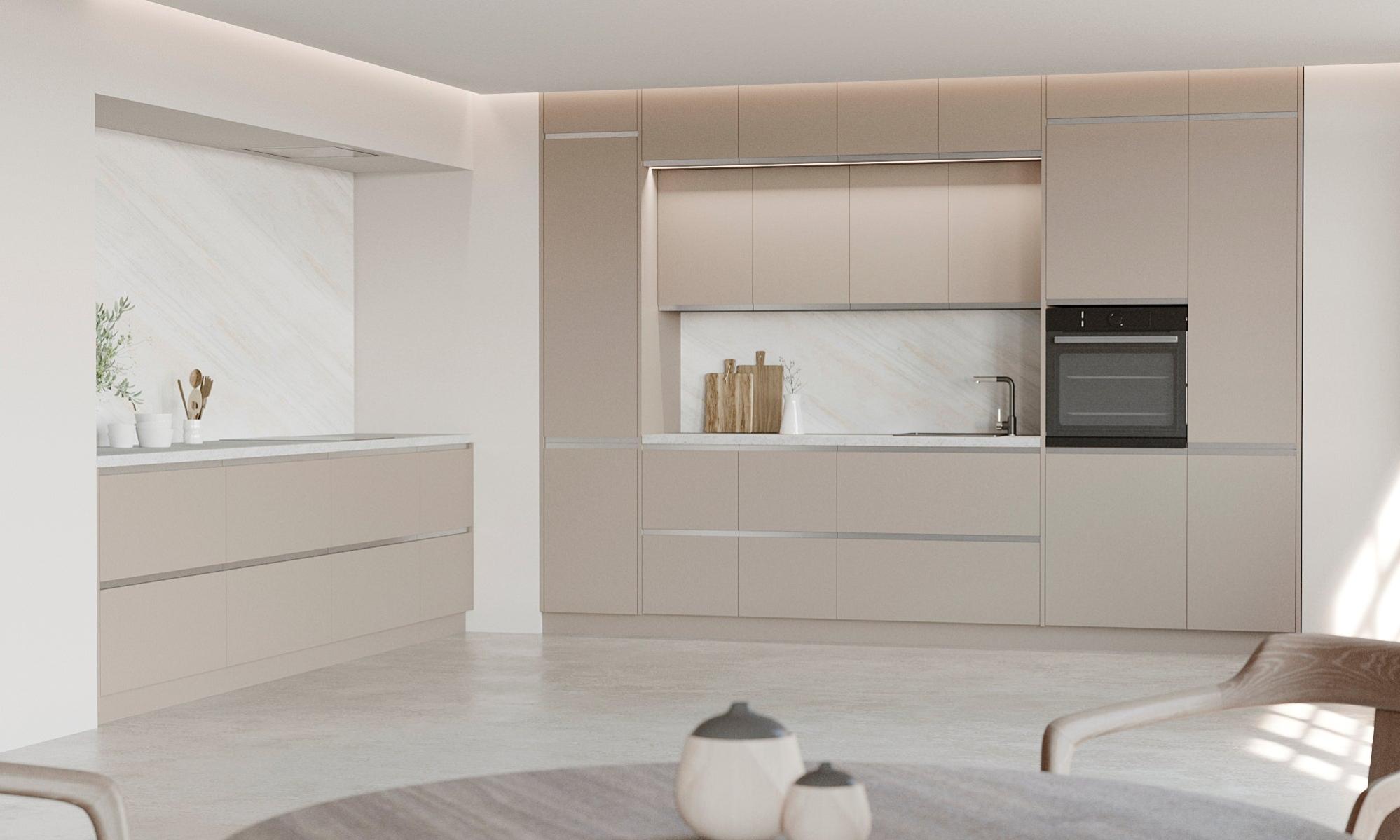 Frente para mueble de cocina DELINIA ID Delinia marrón 29.7 x 102.4 cm ...